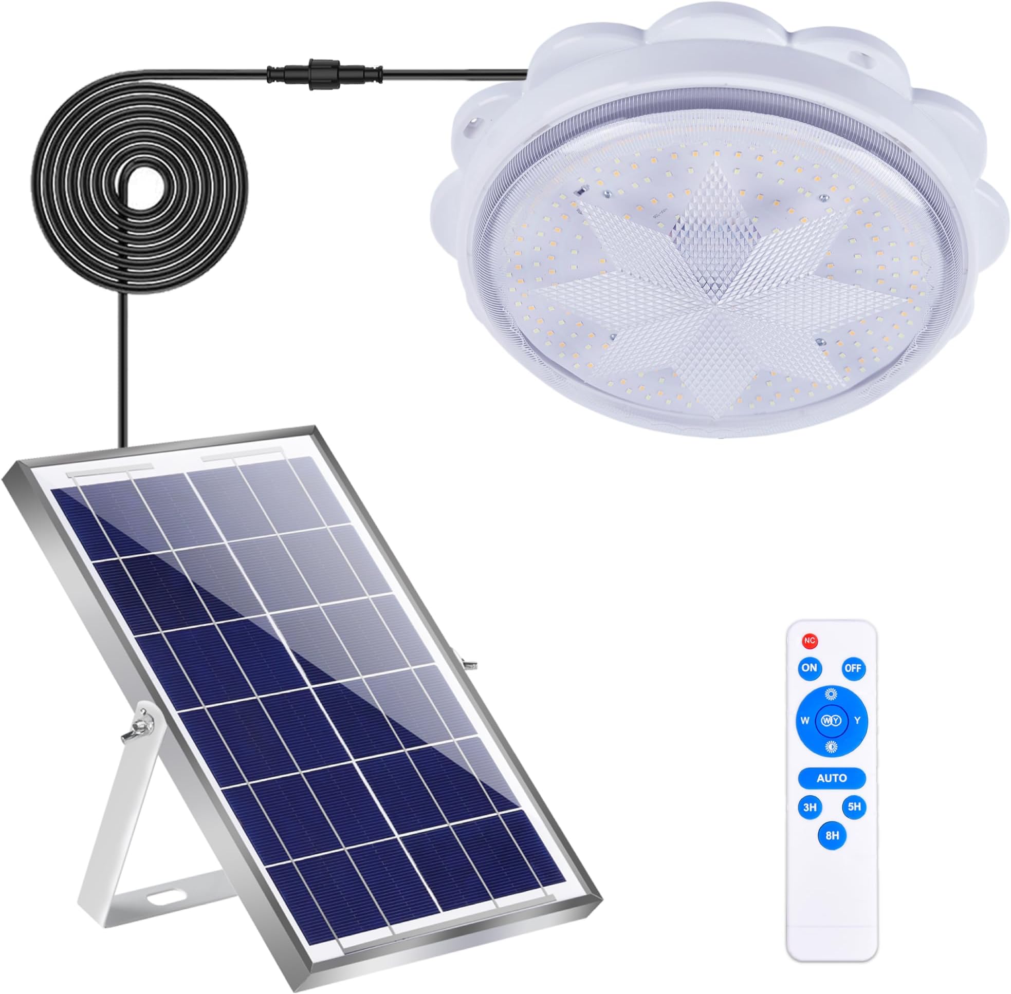 VLUOO Solar Powered Shed Light Rechargeable Split Solar Shed Lights ...