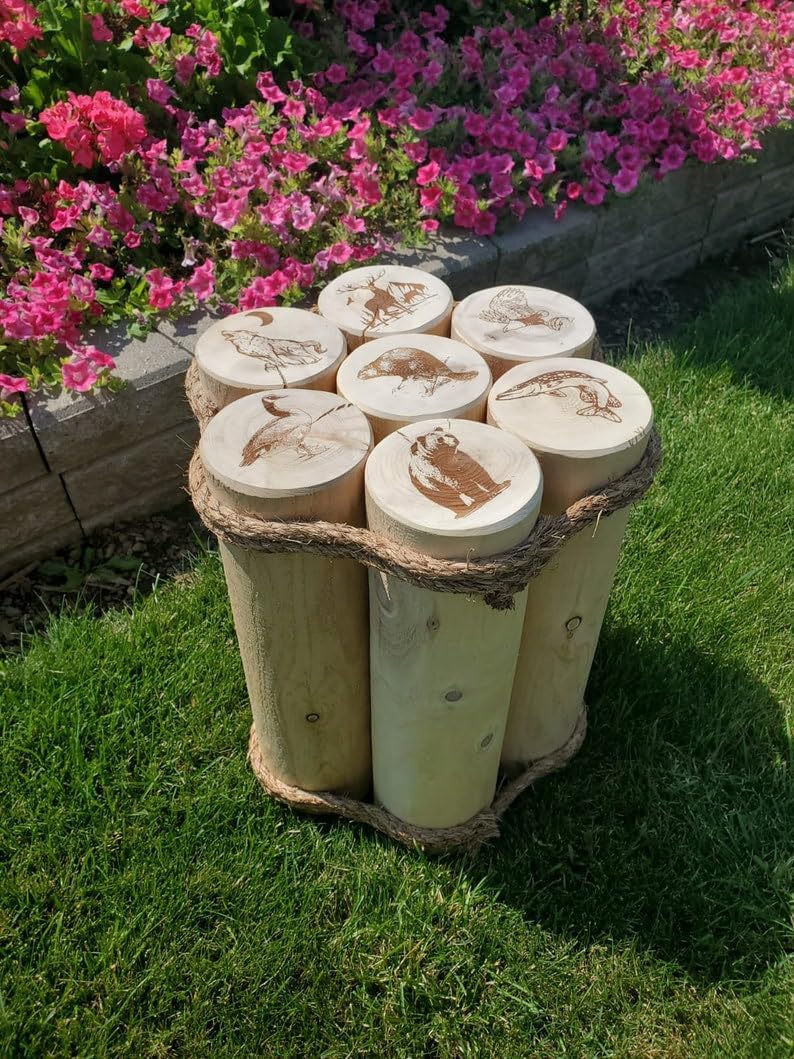 Amazon.com: MIOMT Cedar Log Table/Foostool