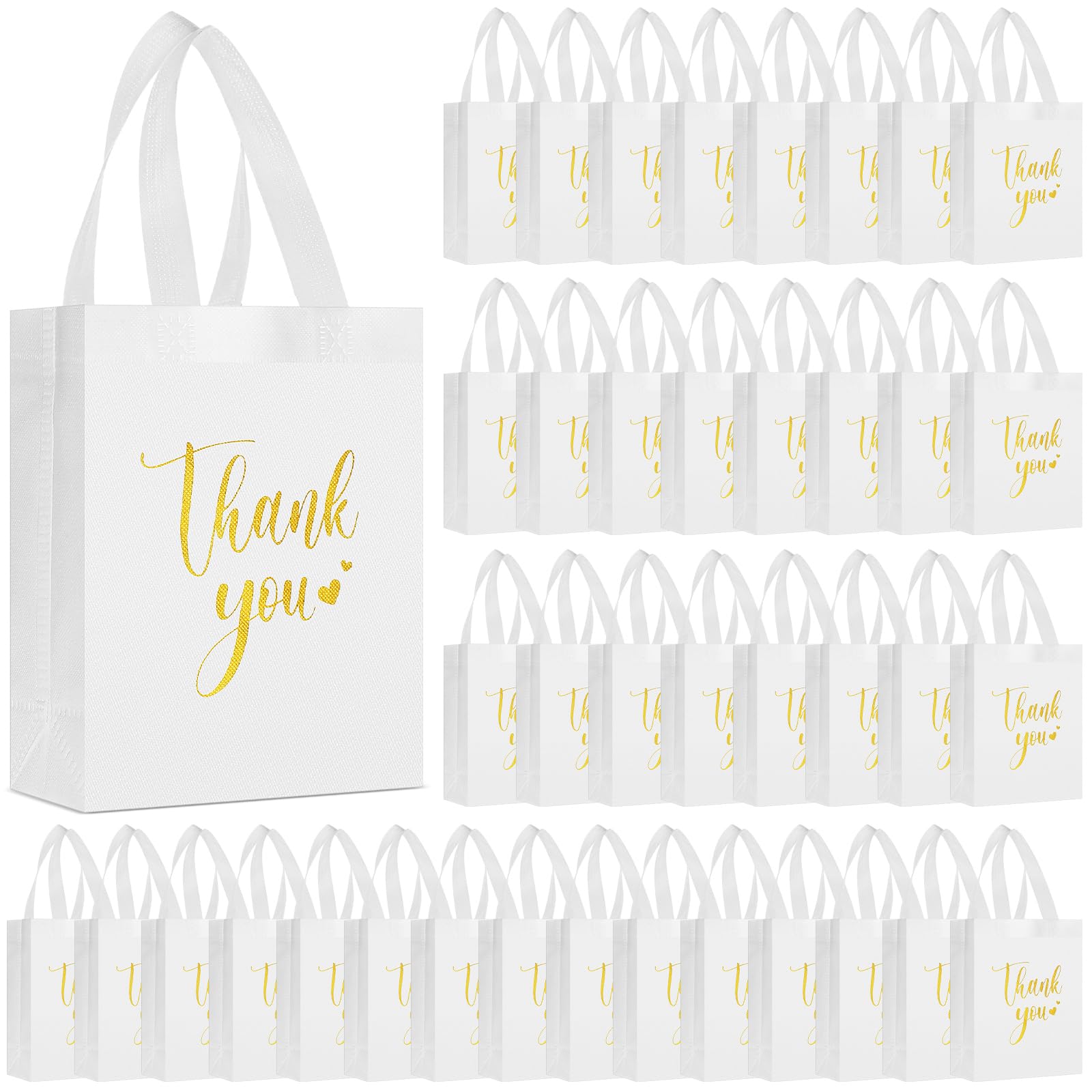 Amazon.com: SilTriangle 50 Pcs Thank You Gift Bags with Handles Bulk ...