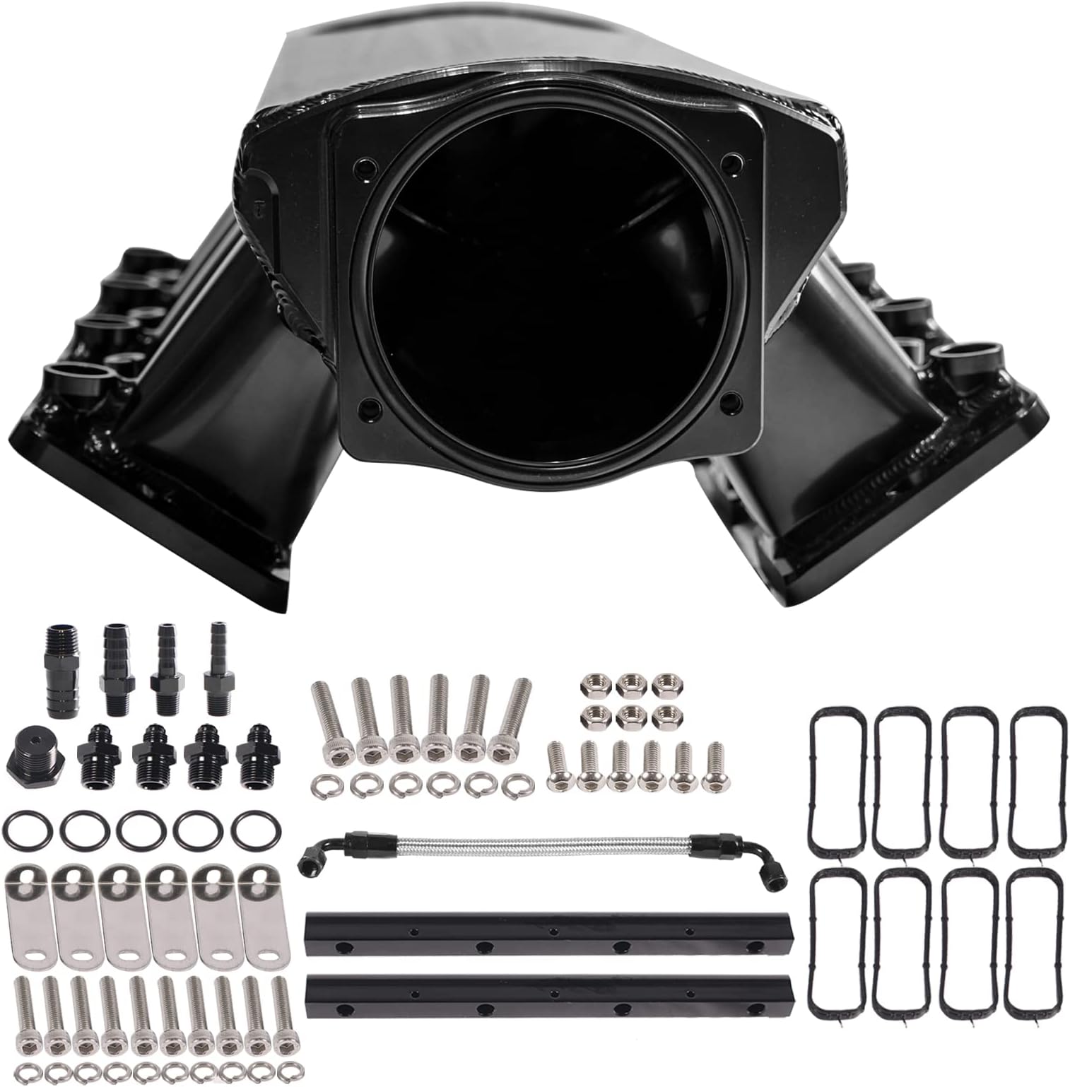 Amazon.com: YIUIY For LS Intake Manifold Low Profile Cathedral Port ...