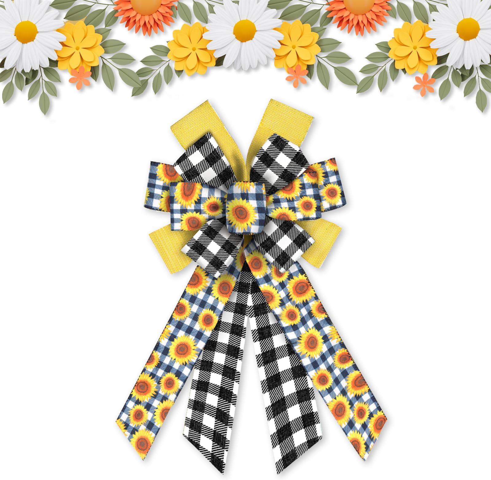 Amazon.com: ALIBBON 2 Pcs Spring Bee Bows for Wreaths, Spring Wreath ...