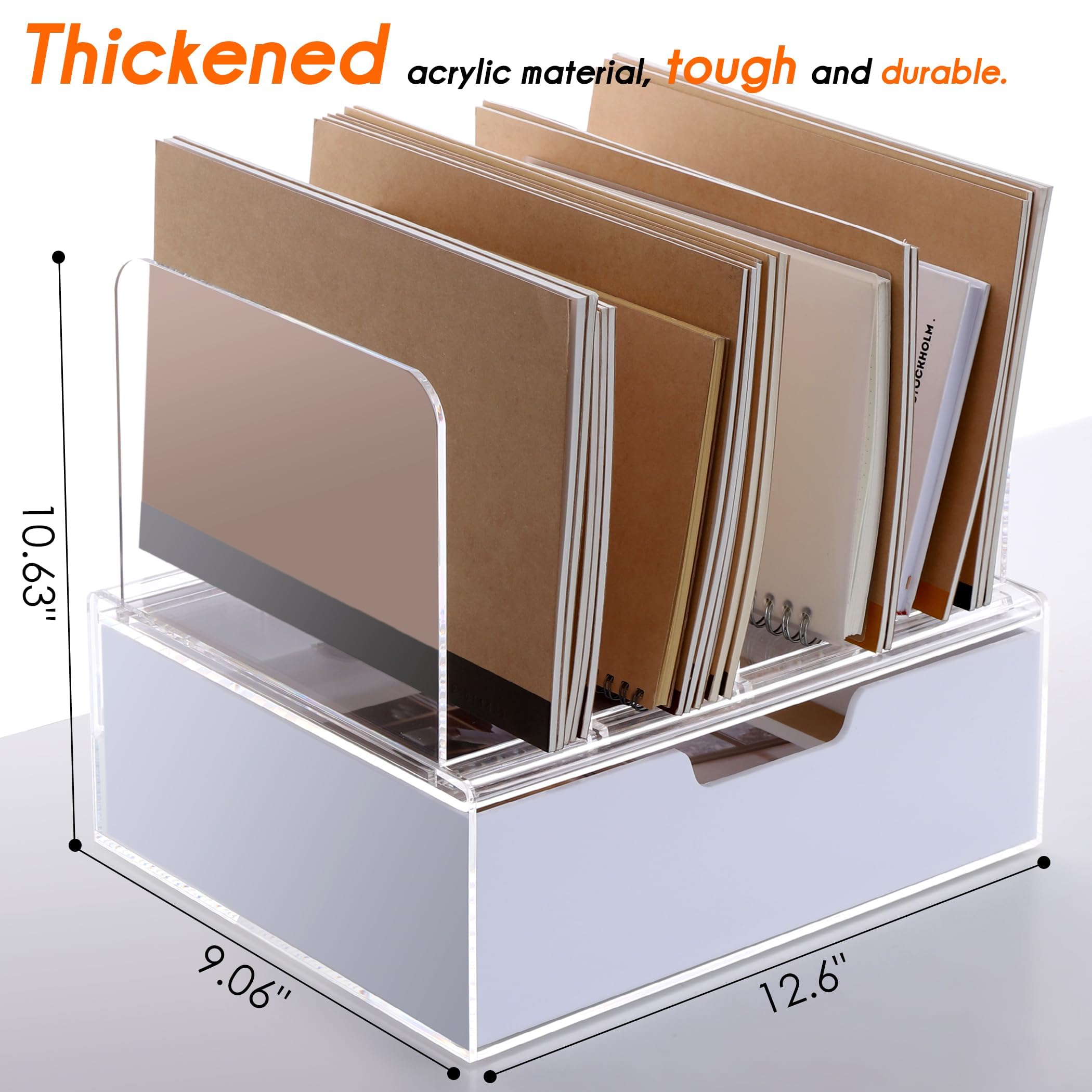 Snapklik.com : DINGHUO Desk File Folder Holder Organizer, Clear Acrylic ...
