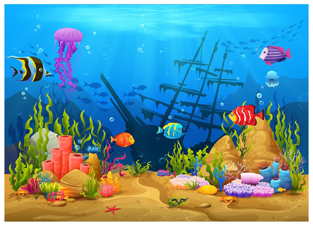 Amazon.com : WOLADA Ocean Backdrop Under The Sea Backdrop Underwater ...