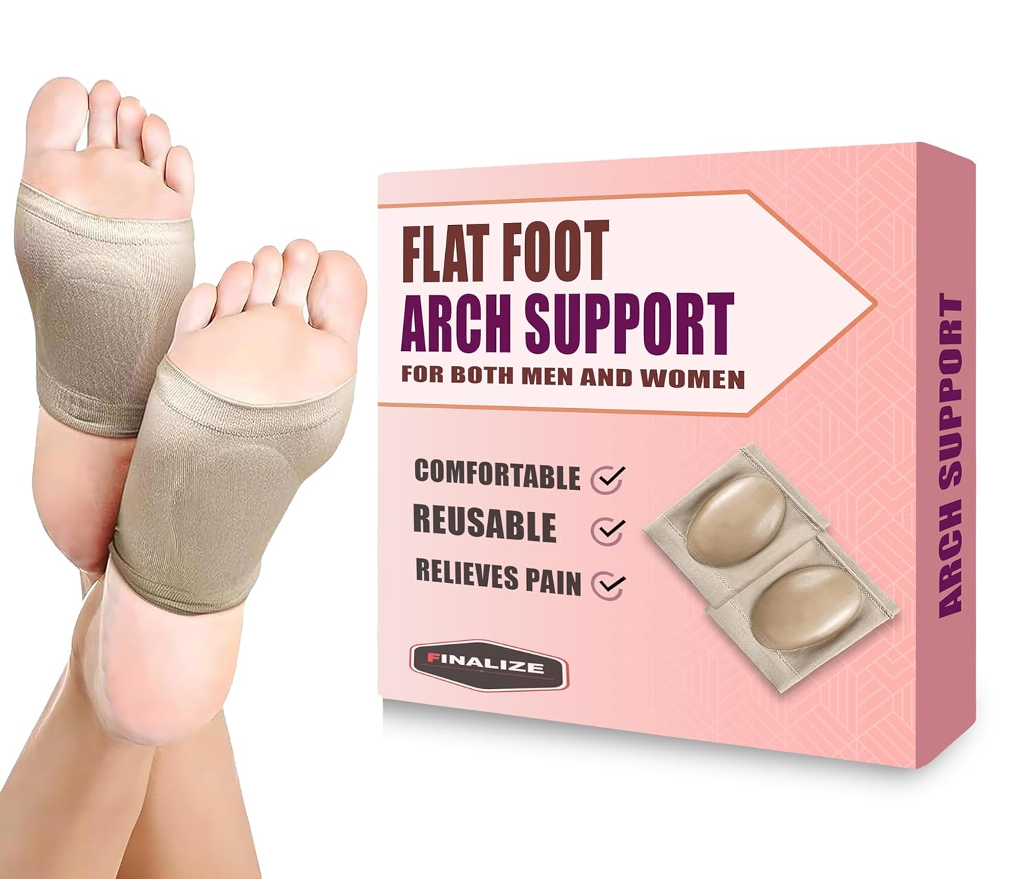 Buy Finalize Flat Foot Arch Support for Men & Women | Medial Arch ...