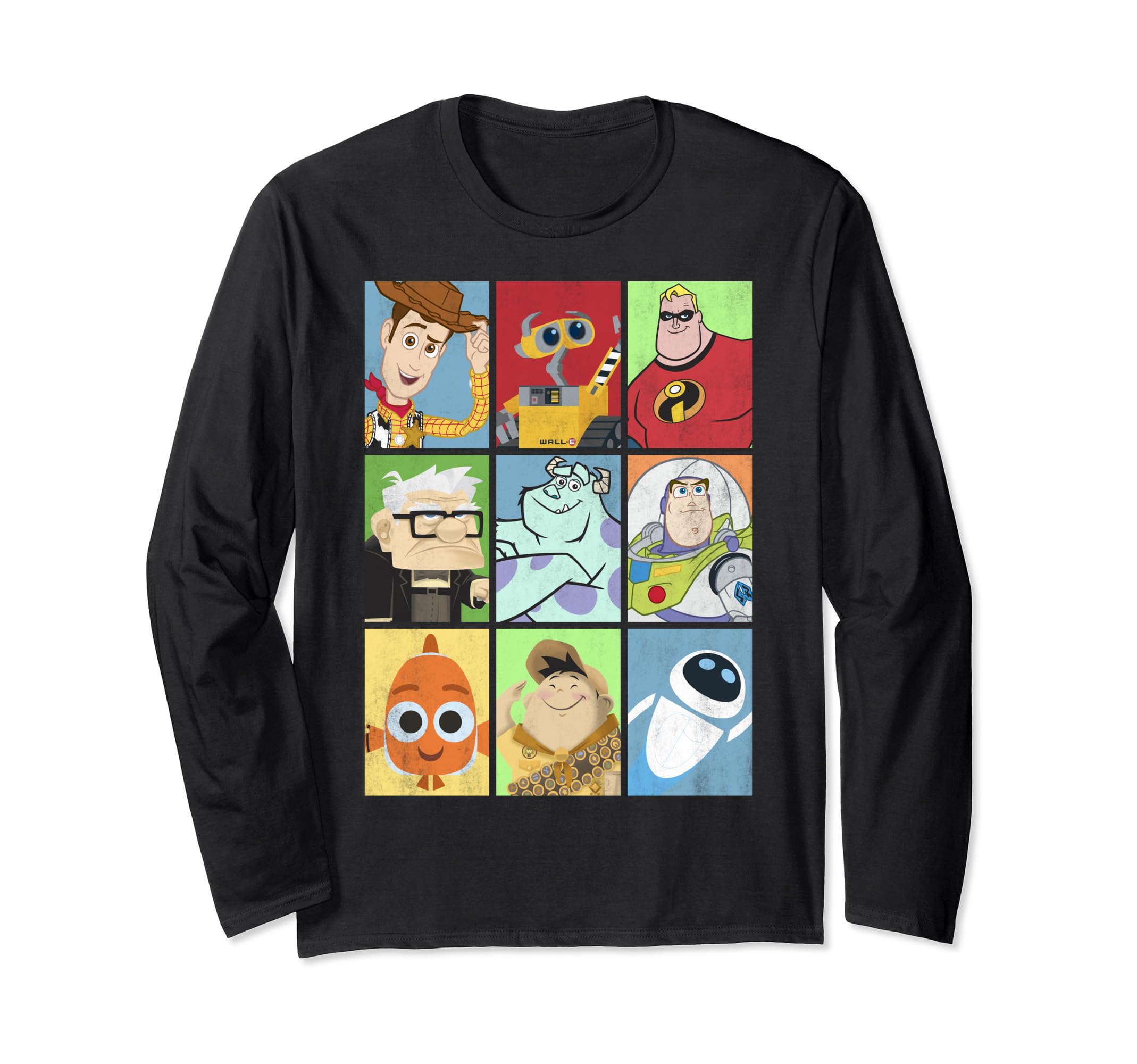 Amazon.com: Disney Pixar Movie Characters Stack Up Boxes Long Sleeve ...