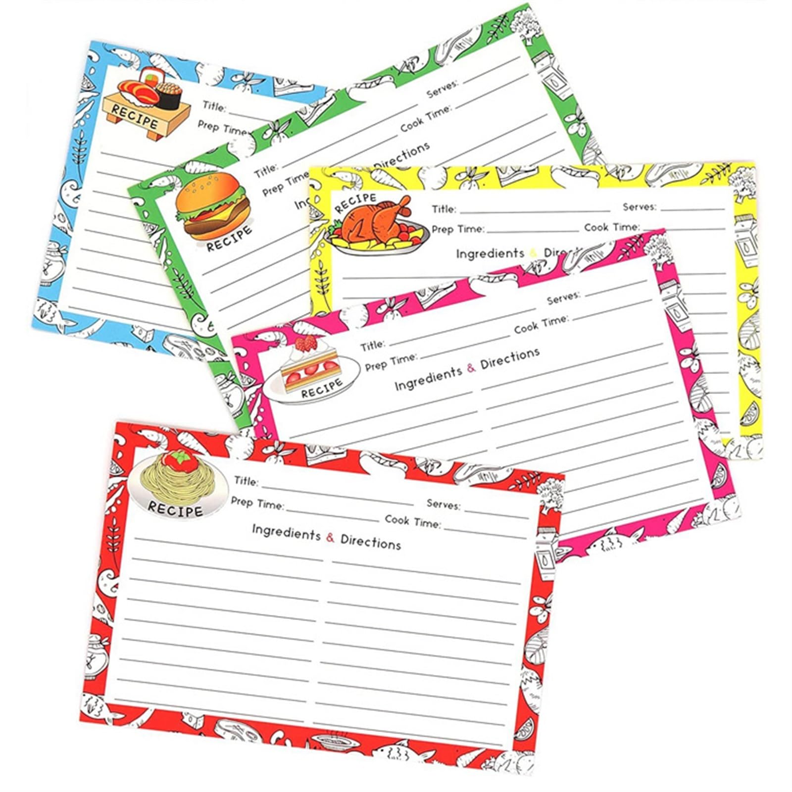 The White Shop 50 Recipe Cards Recipe Cards Blank Recipe | Desertcart INDIA