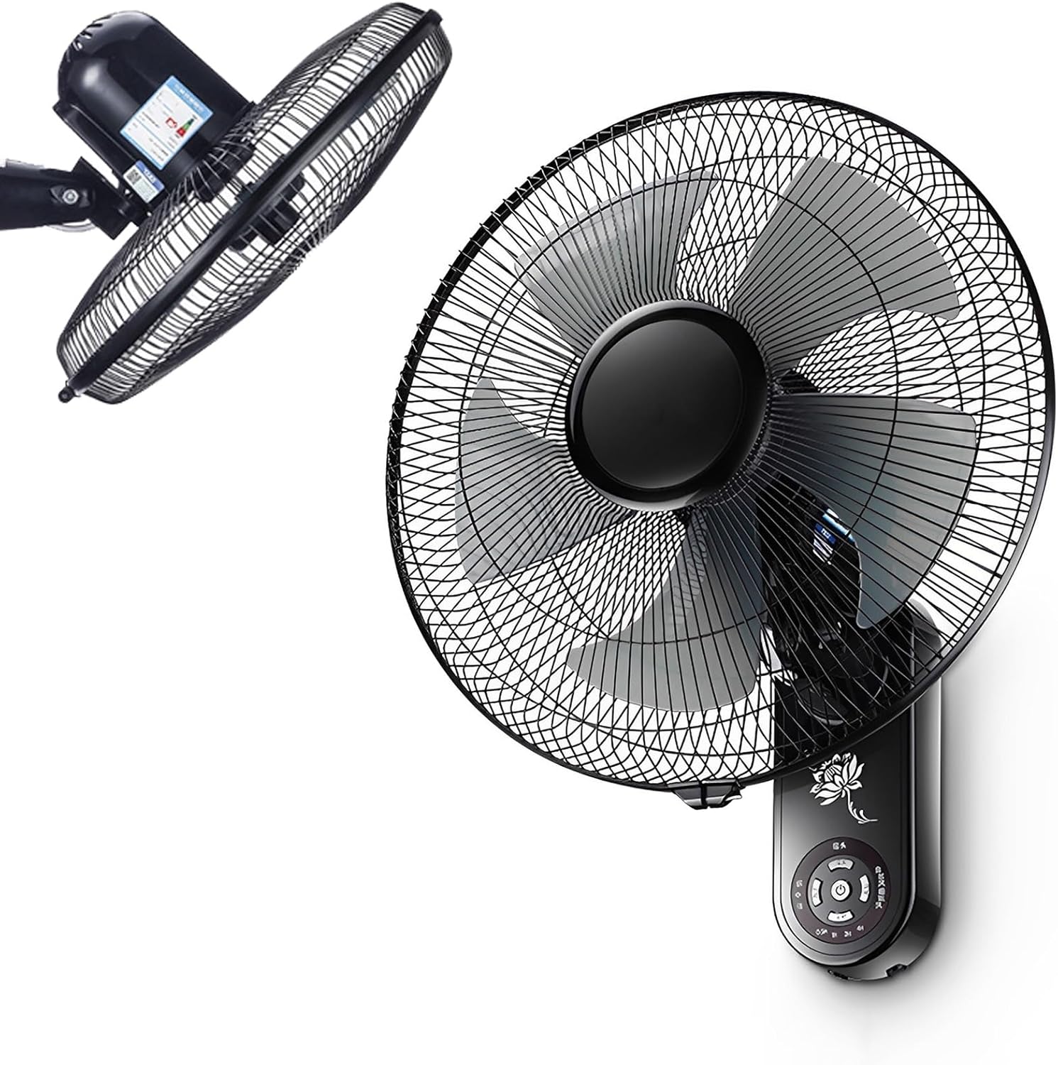 Amazon.com: Oscillating Wall Mounted Fan 16 Inch 3 Speed Wall Fan with ...