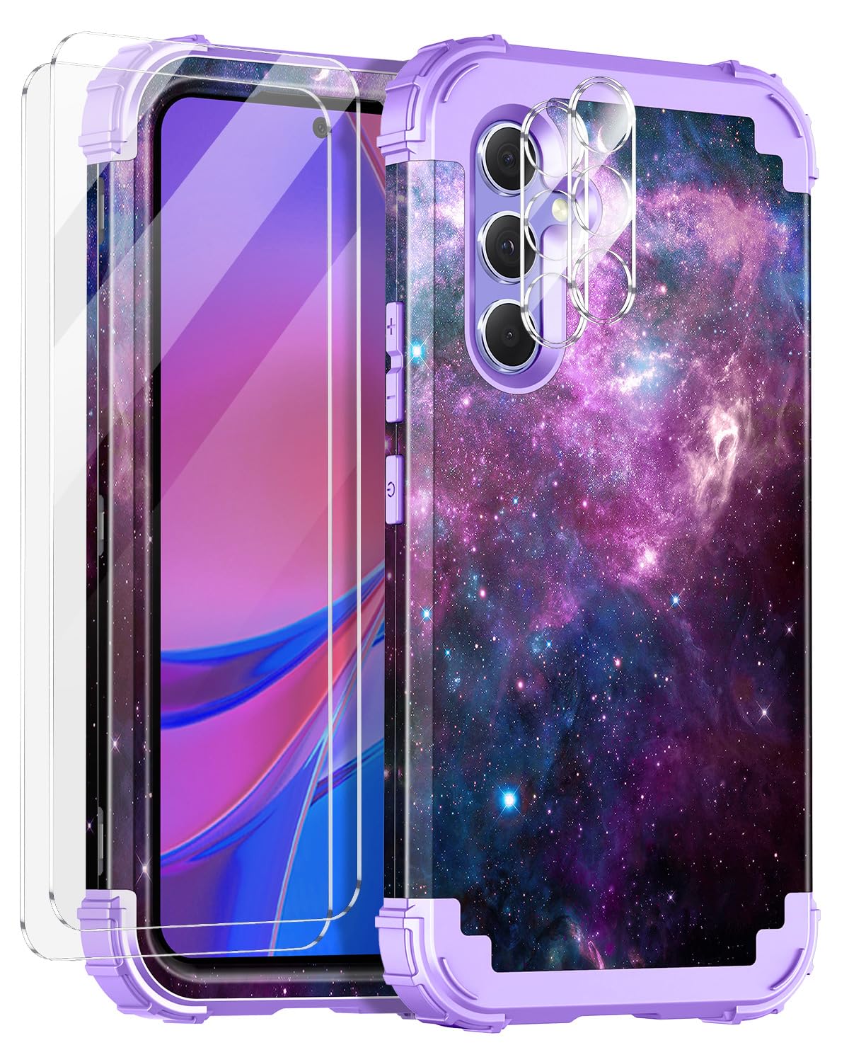 Amazon.com: Miqala for Galaxy A54 5G Case,Three Layer Heavy Duty Shockproof Protective Case with ...