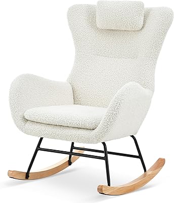 Amazon.com: Antetek Modern Double Rocking Chair, Oversized Glider ...