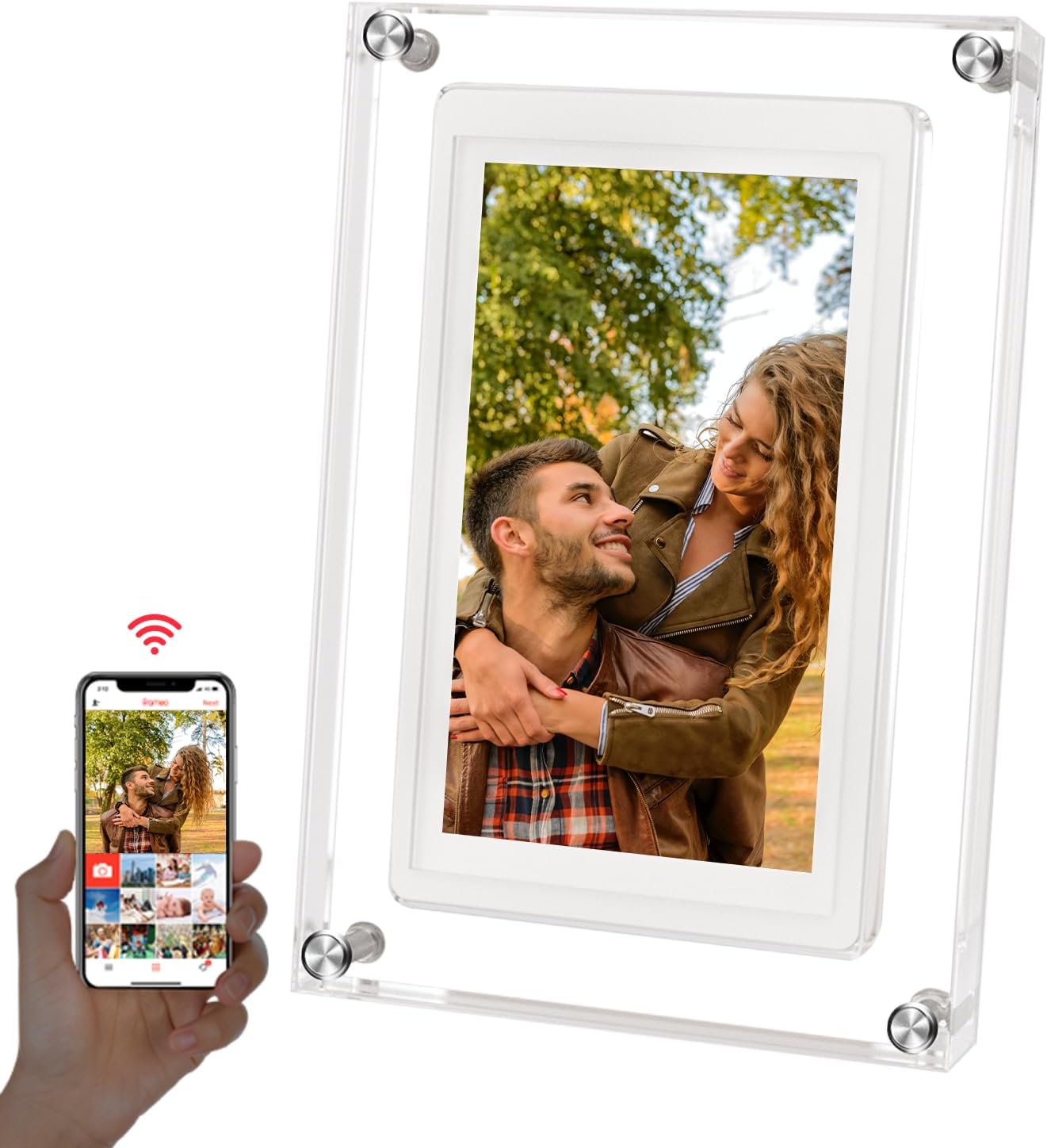 Amazon.com : Frameo 7INCH WiFi Acrylic Digital Picture Frame,1024 * 600 ...