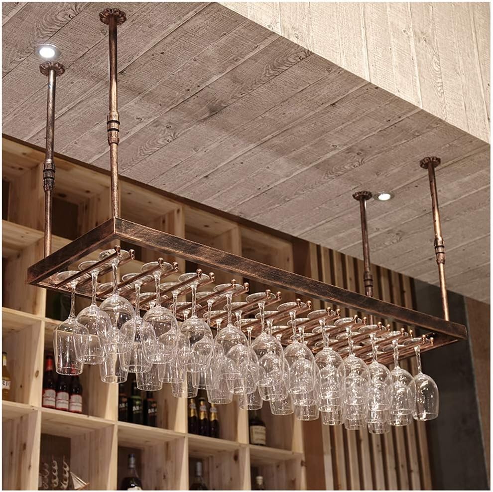 Amazon.com: Ceiling Wine Rack Hanging Glass Wine Glass Holder Upside ...