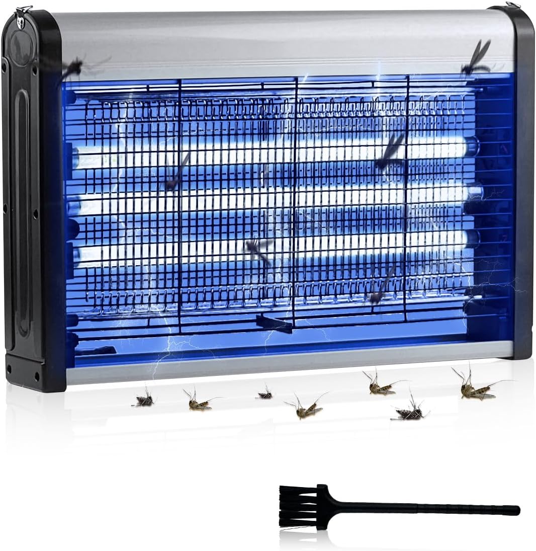 30W Electric Insect Zapper with 3 UVA Tubes, Hanging Chain, and ...