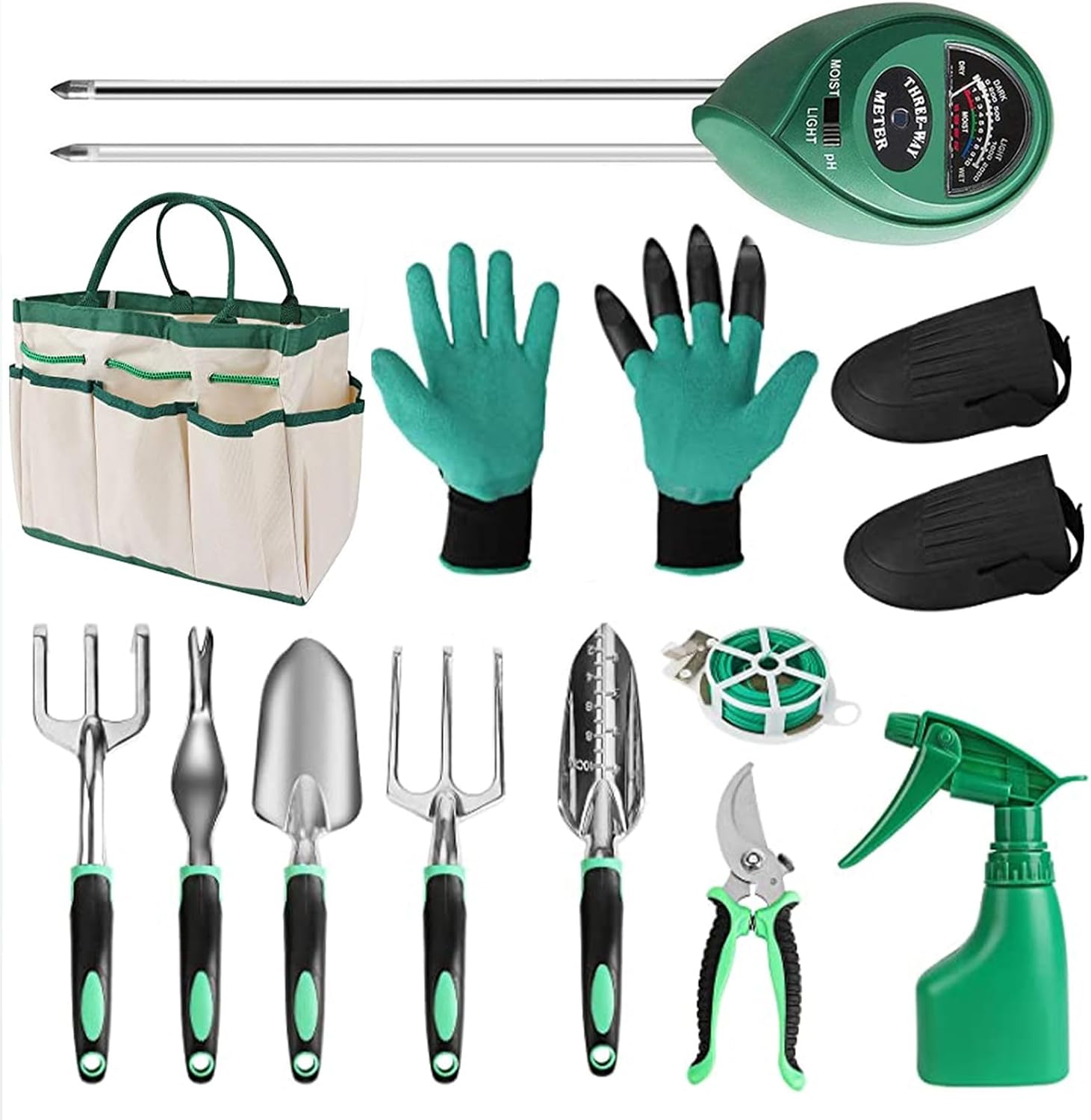 Gardening Tool Set, Stainless Steel Heavy Duty Gardening Tools with Non ...