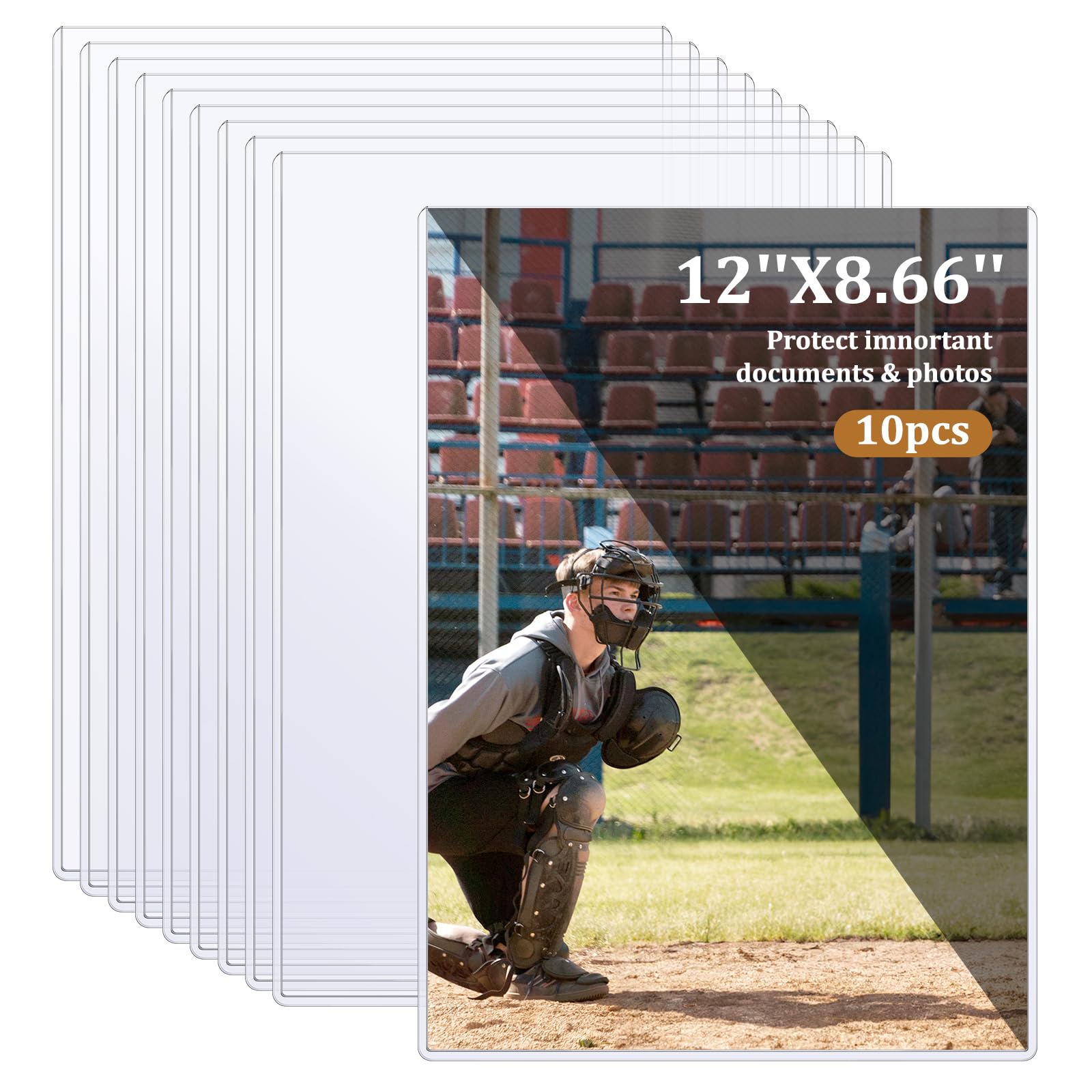 Amazon.com : 10 Pack Document-Toploaders 8.5 x 11 Inch Page Protectors ...