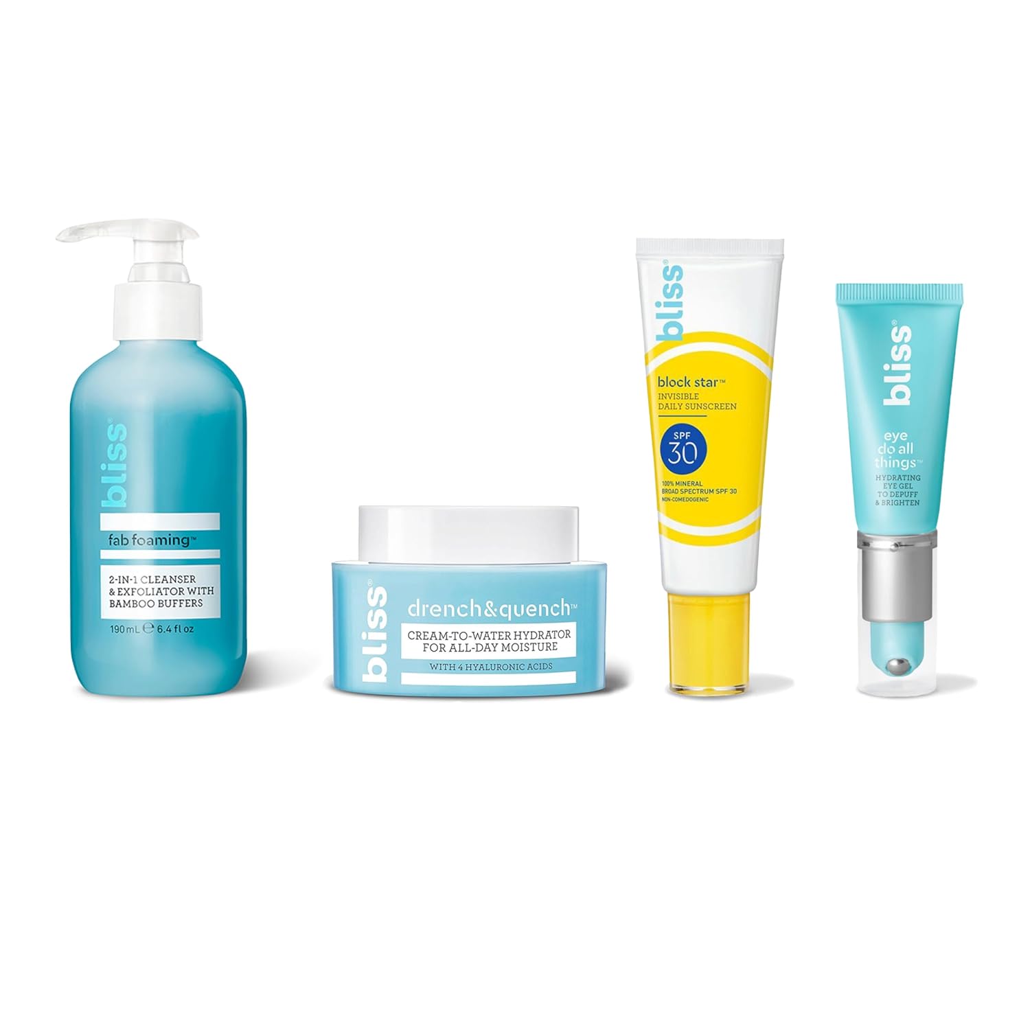 Amazon.com: Bliss Skin Bliss Starter Kit 4pc Set: Fab Foaming ...