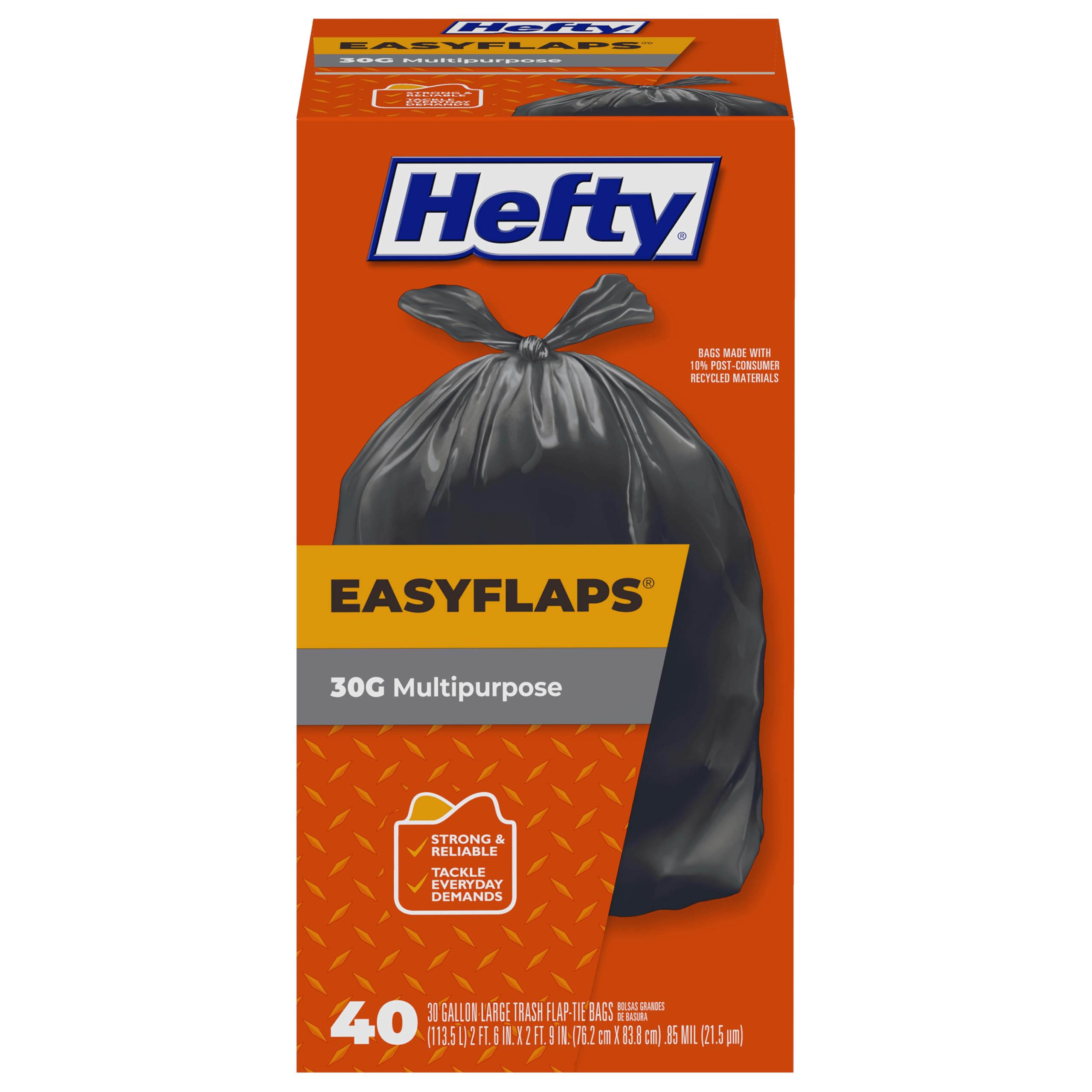 Snapklik.com : Hefty Easy Flaps Multipurpose Large Trash Bags