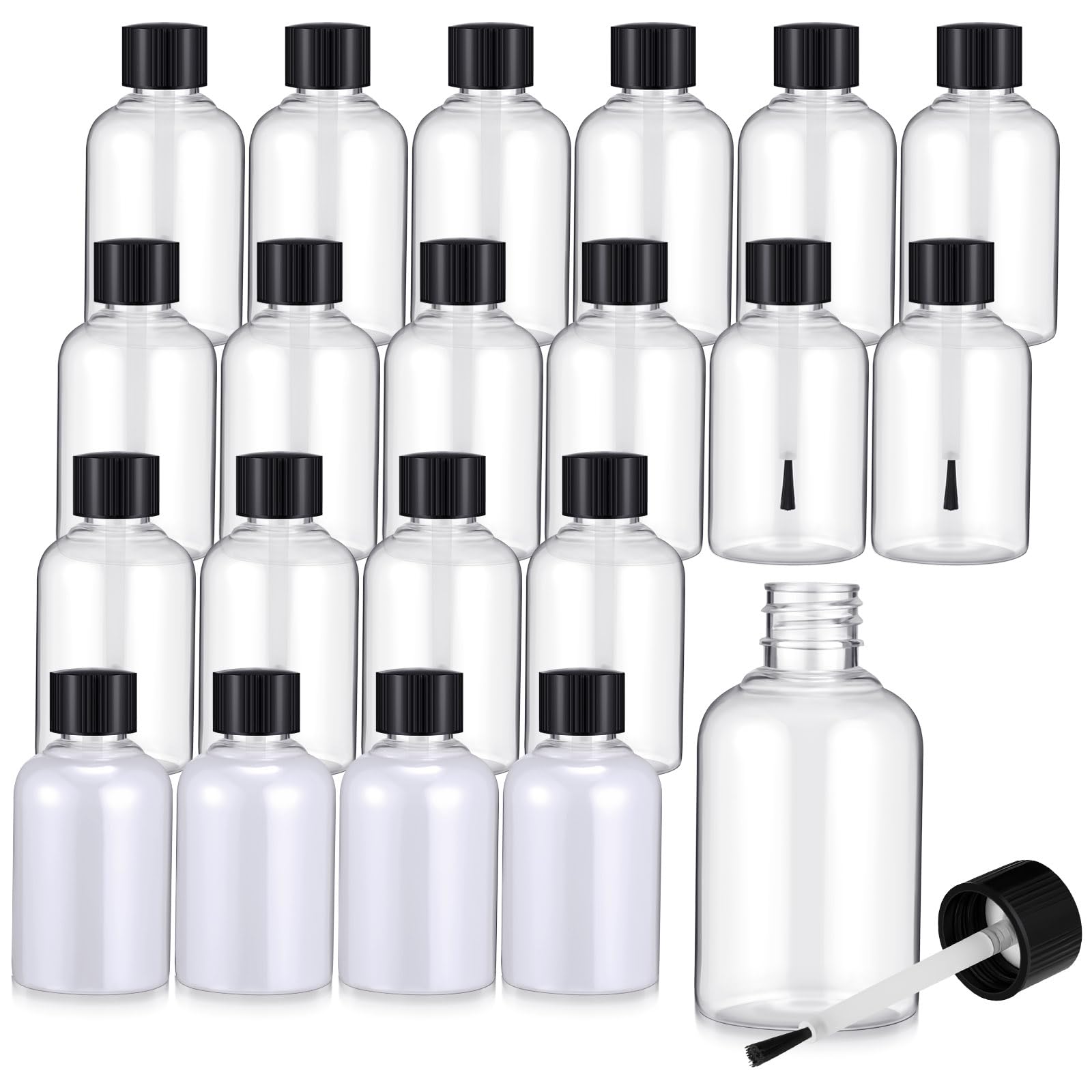 Amazon.com: Lallisa 24 Pcs Plastic Empty Glue Bottles with Brush ...
