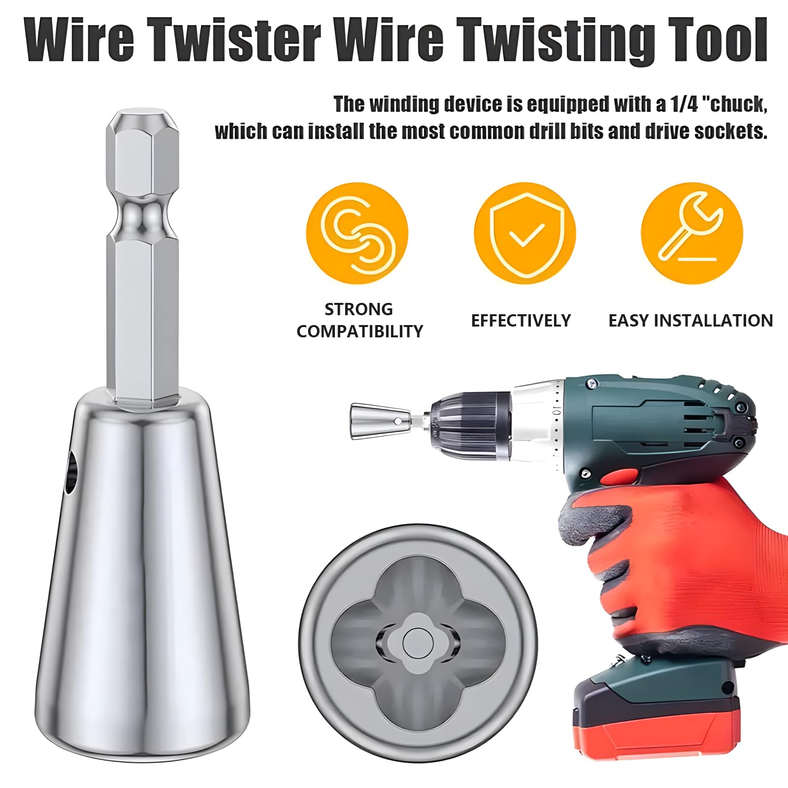 Wire Nut Twister For Drill Drill-Powered Wire Stripper & Twister Tool ...