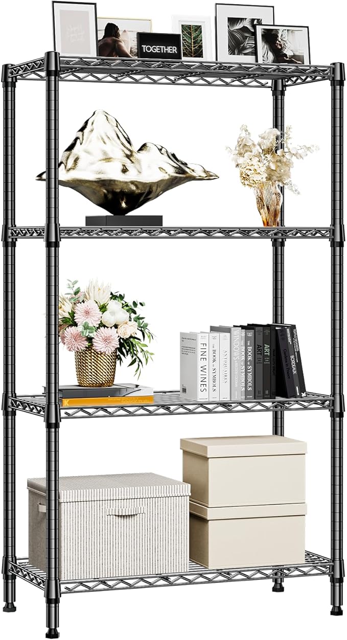 Amazon.com: MZG 1320 lbs 4 Tier Shelf Metal Storage Shelves Shelving ...