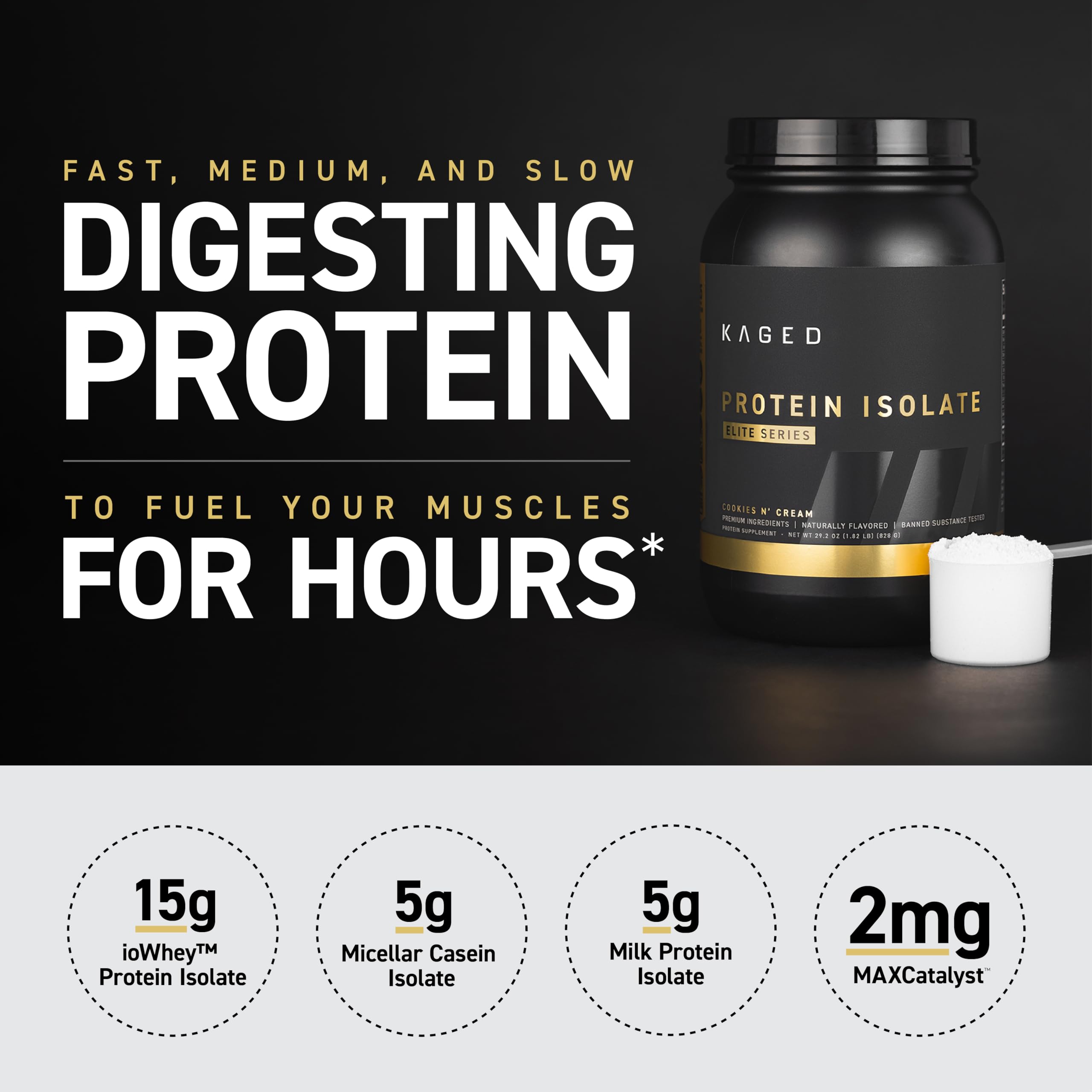 Snapklik.com : Kaged Protein Powder Elite: 100% Isolate Blend Whey