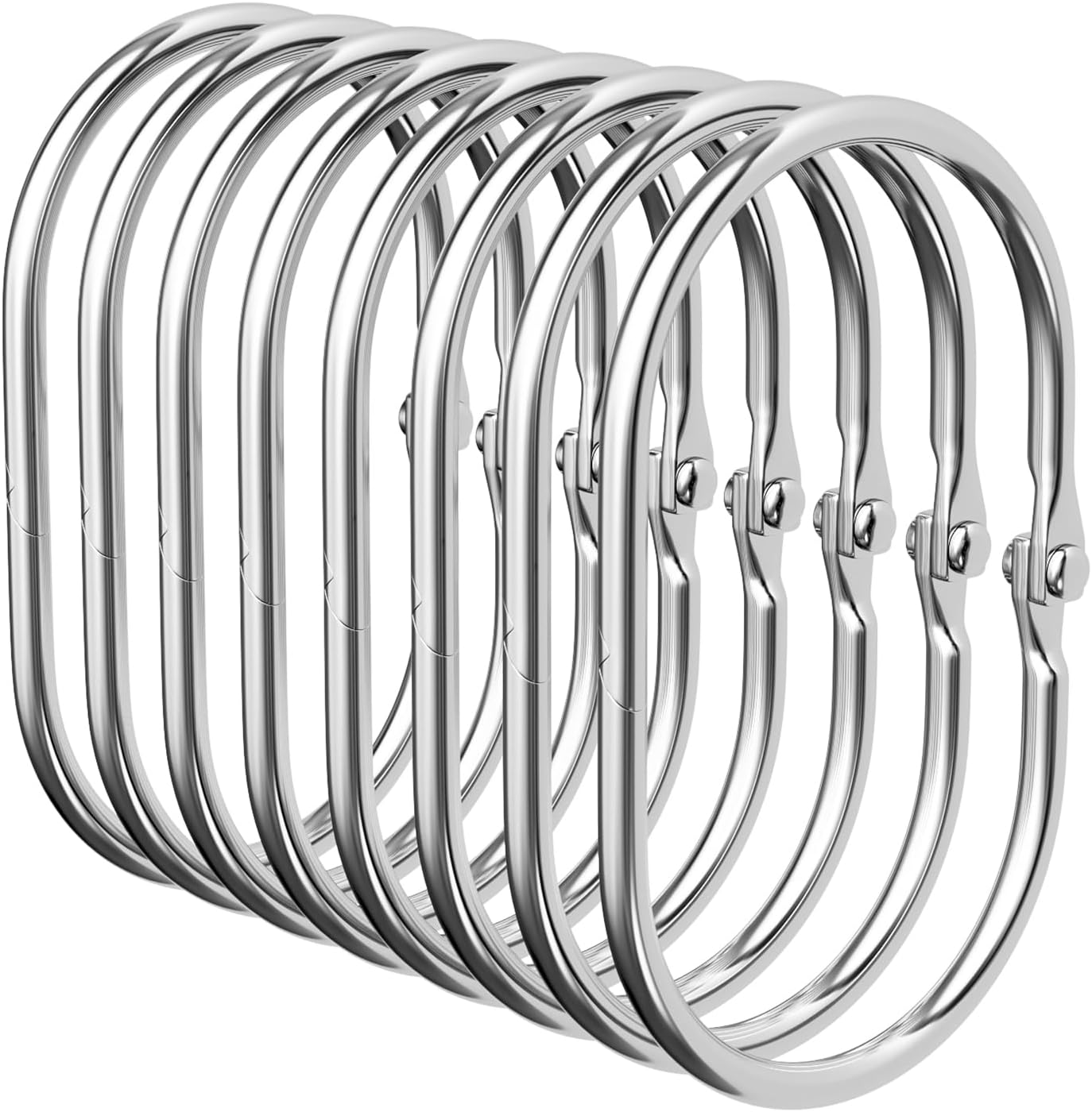 Amazon.com: ReNext Shower Curtain Rings Hooks 12 pk Metal Shower Ring ...