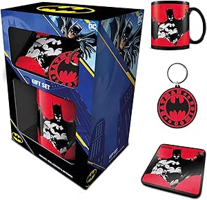 Batman Gift Set - Includes Mug, Coaster, Keyring in Comics Design ...
