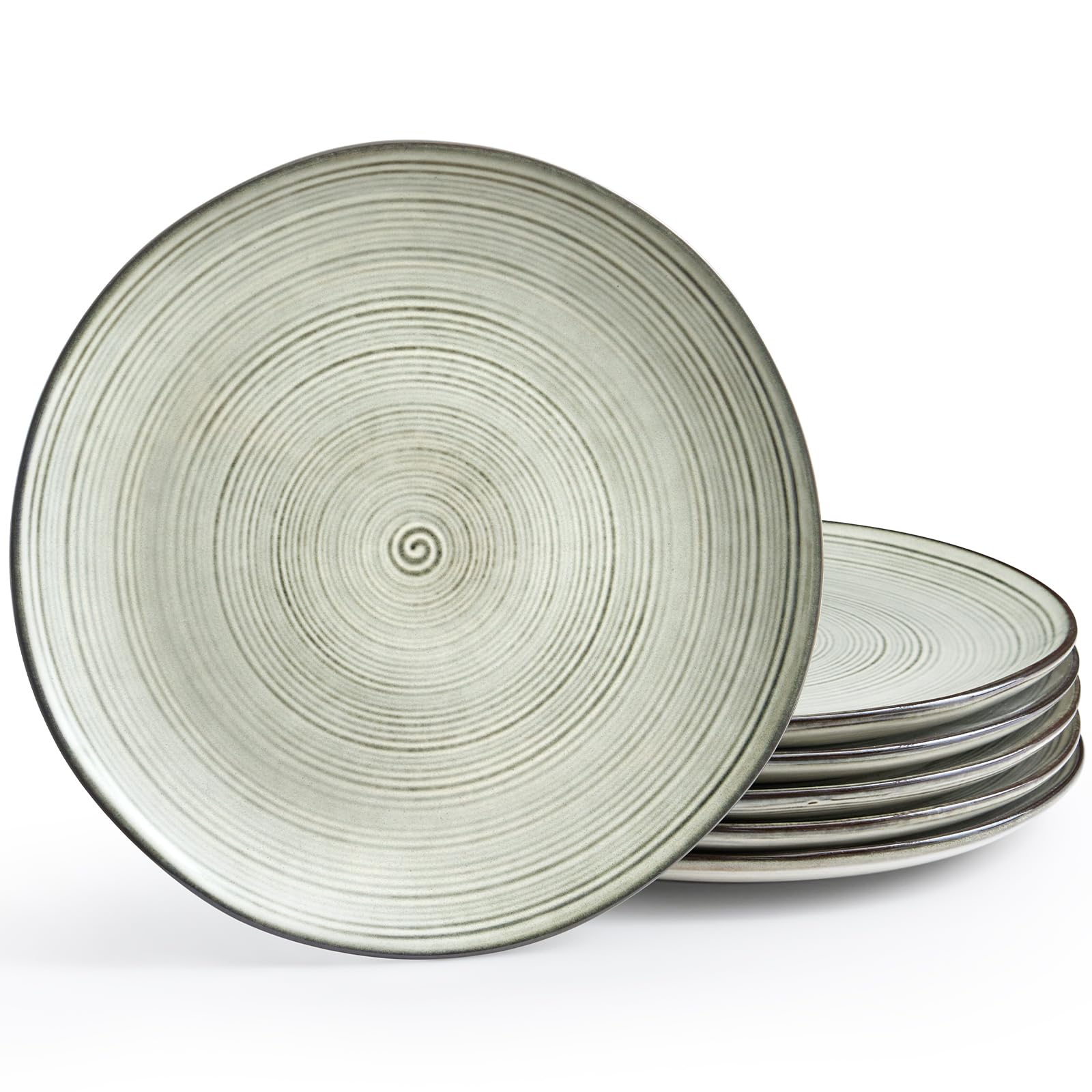 Amazon.com | famiware Tempus Dinner Plates Set for 6, 10.5 Inch Dish ...