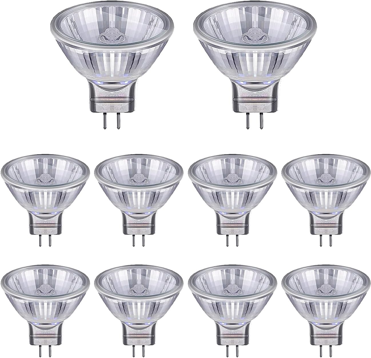 Moscare 10 Pack MR11 Halogen Bulbs, Dimmable Spotlight Bulbs GU4 20W ...
