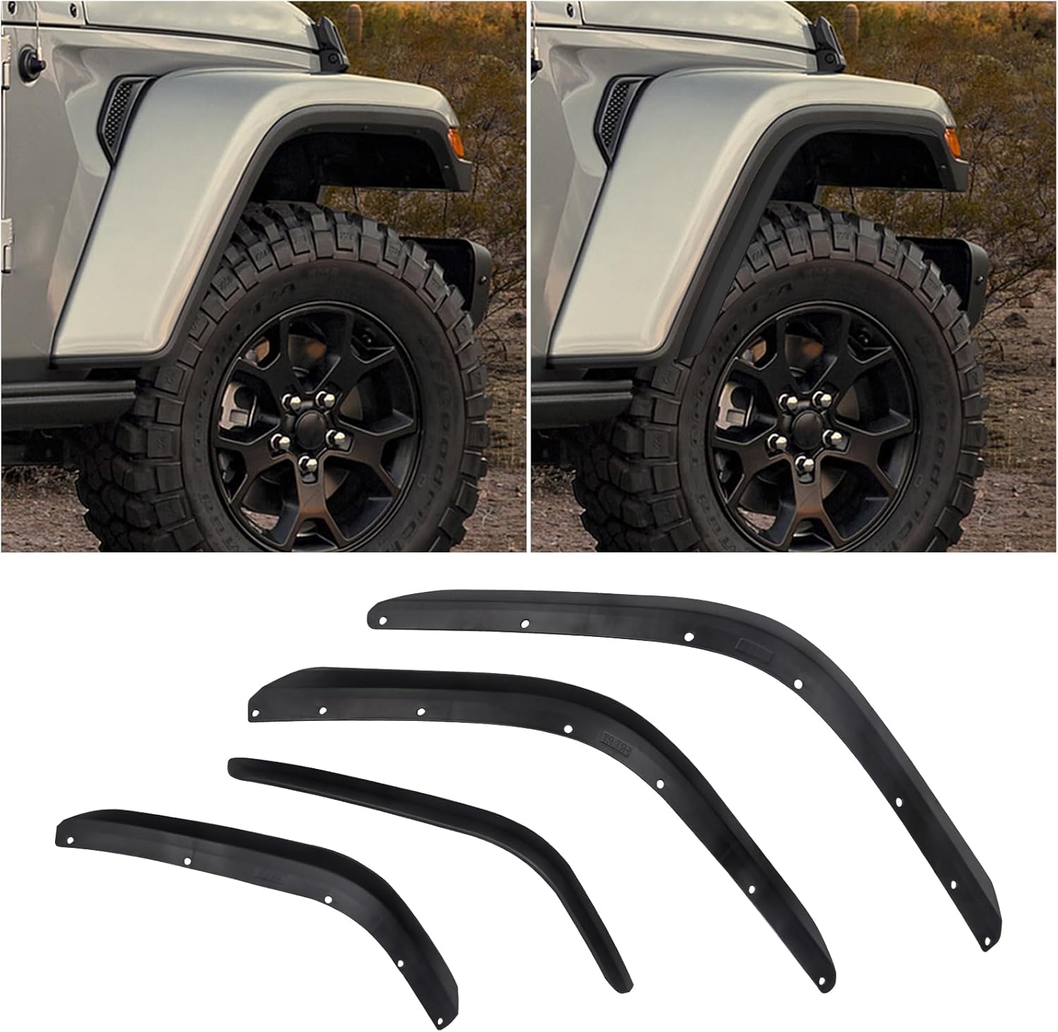 Amazon.com: Fender Flares Fender Trim Extension Protector Compatible ...