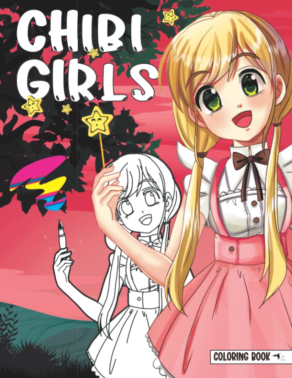 Buy Chibi Girls Coloring Book: Coloring Book for Kids and Teens, Cute ...