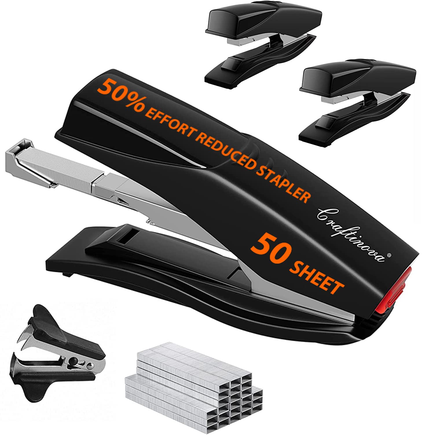 Desktop Stapler Heavy Duty Stapler 50 Sheets 3 Packs staplers ...