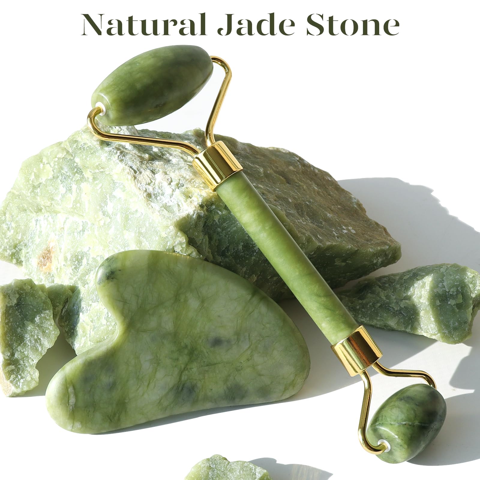 Snapklik.com : BAIMEI Jade Roller & Gua Sha, Face Roller, Facial Beauty ...