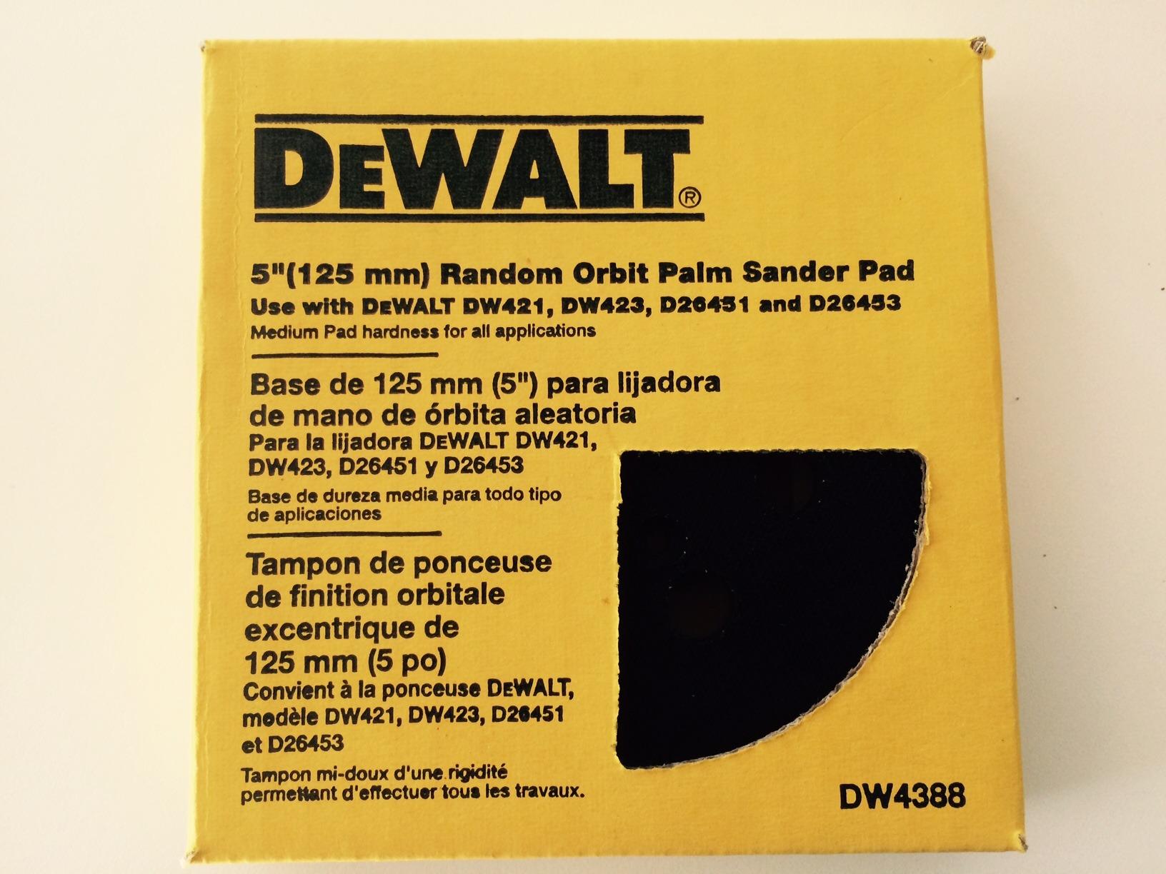 DEWALT Sander Pad, 5-Inch Orbital, Fits the DW421, DW423, D26451 and ...