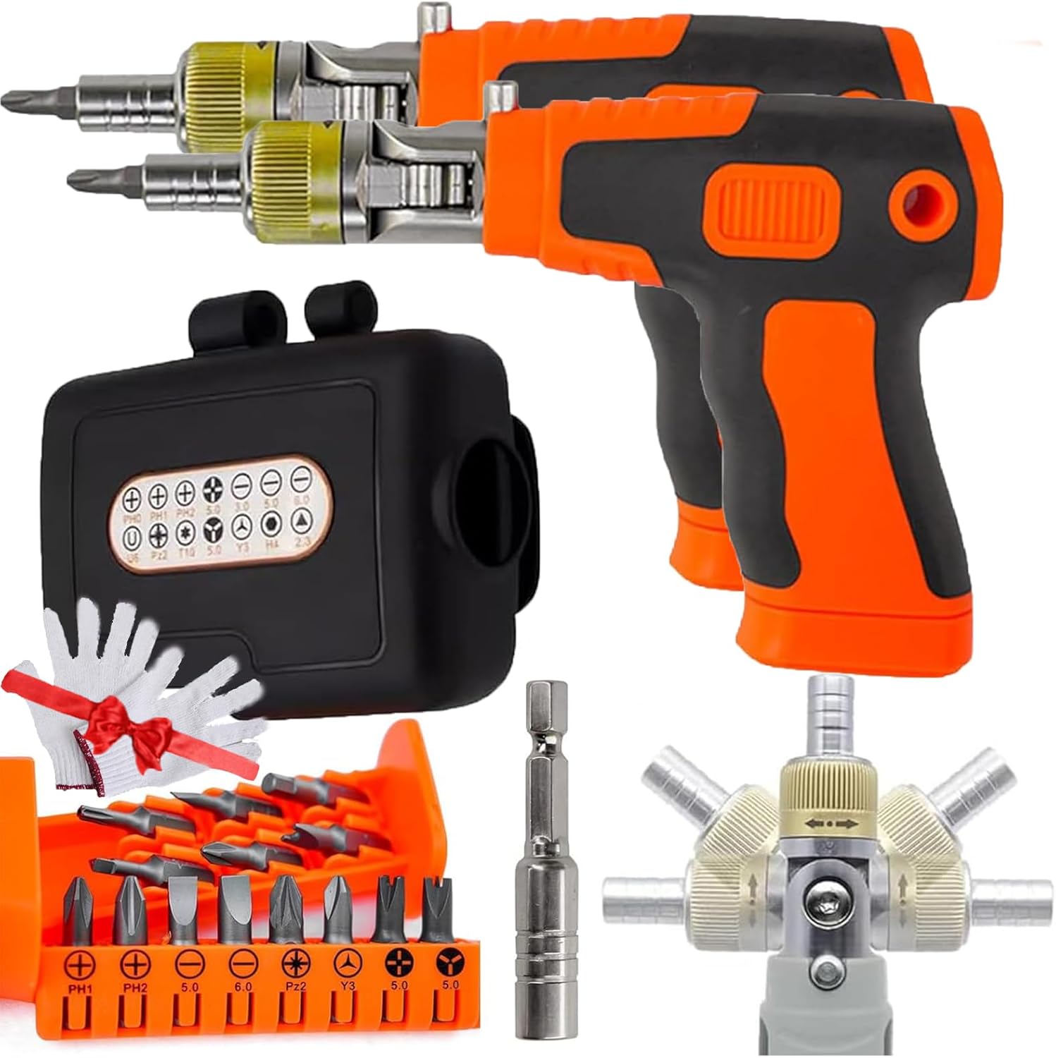 16-in-1 Multi Screwdriver Set, Multi Angles Electric Screwdriver Gun ...