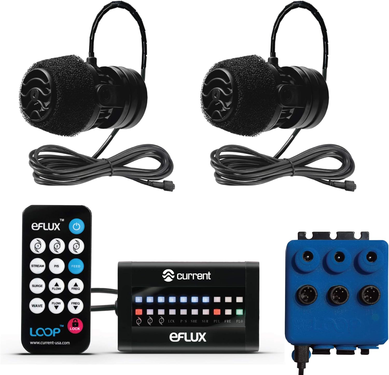 Amazon.com : CURRENT Dual eFlux Aquarium Wave Pumps, 660gph - Includes ...