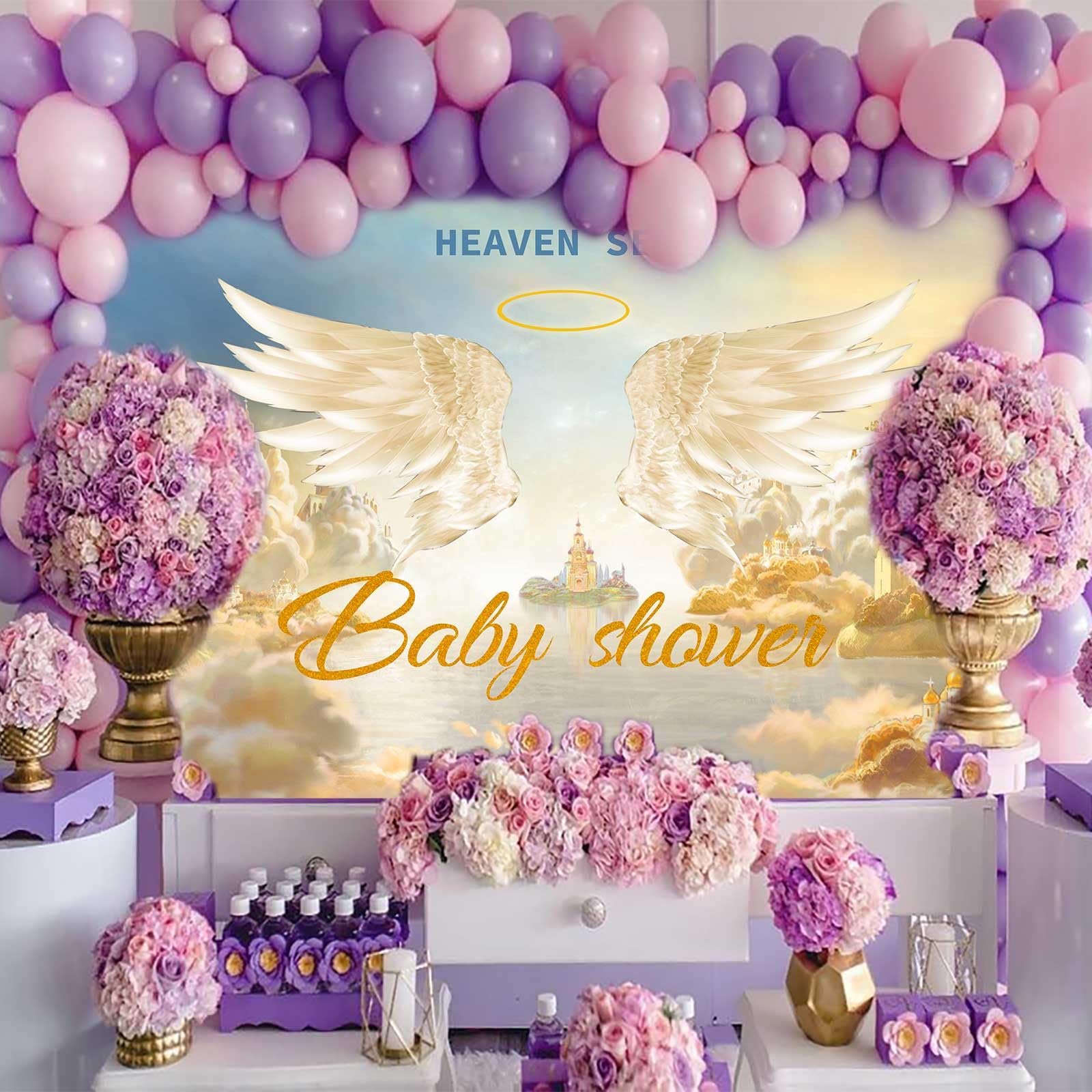 Angel Baby Shower Decorations Heaven Sent Baby Shower Theme | Angel
