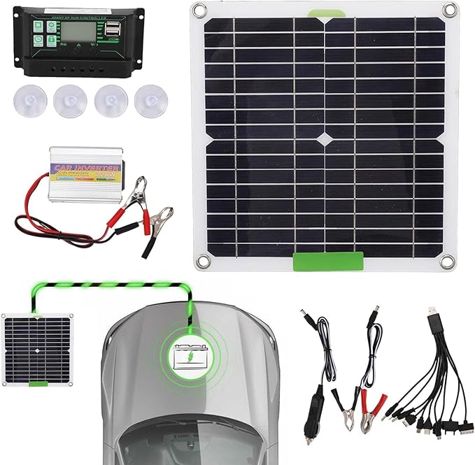 ZCSXK Solar Power Complete Kit | 50 Watt Solar Panel and Power Inverter ...