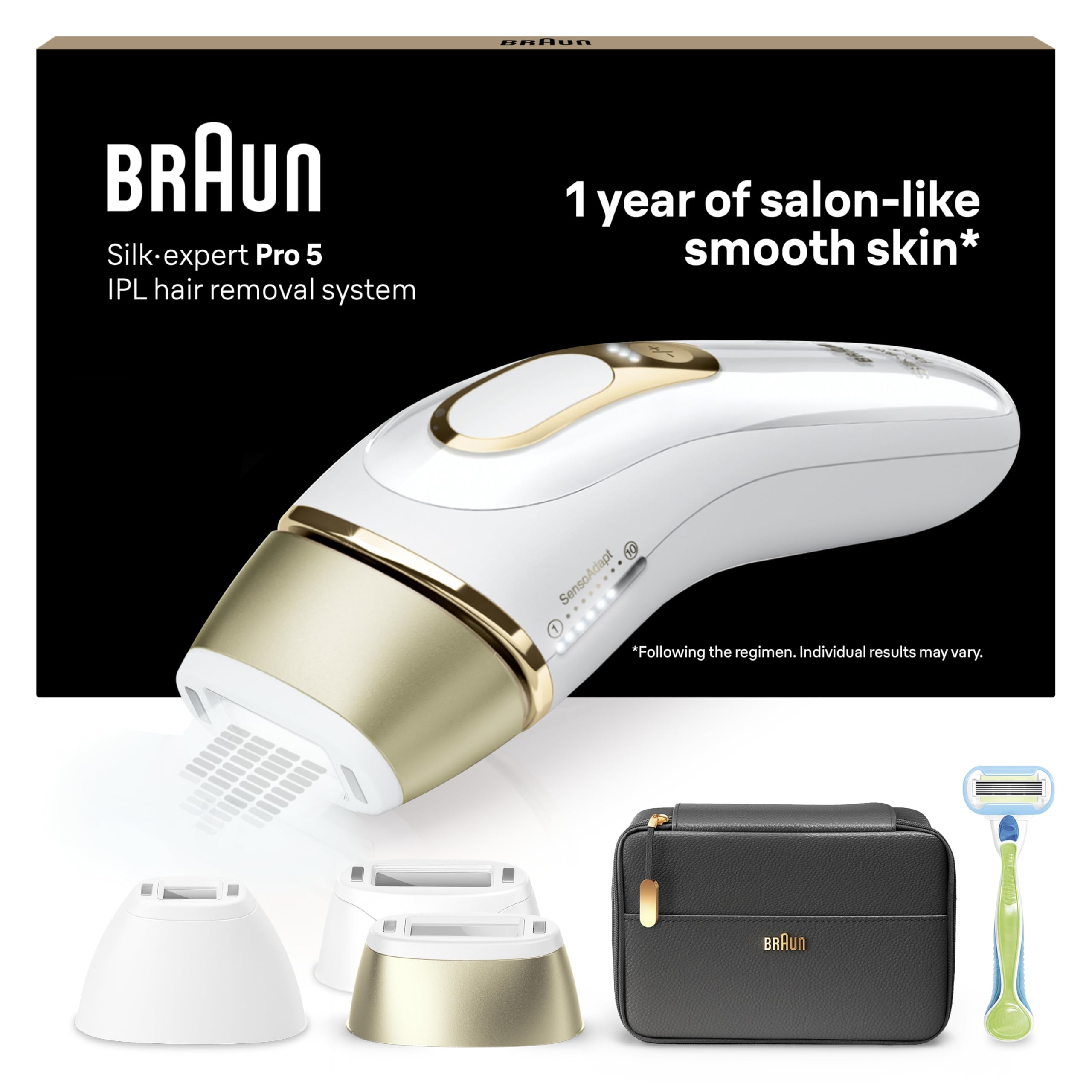 Buy BraunIPL Silk Expert Pro 5, Visible Hair Removal, Venus Razor, Wide ...