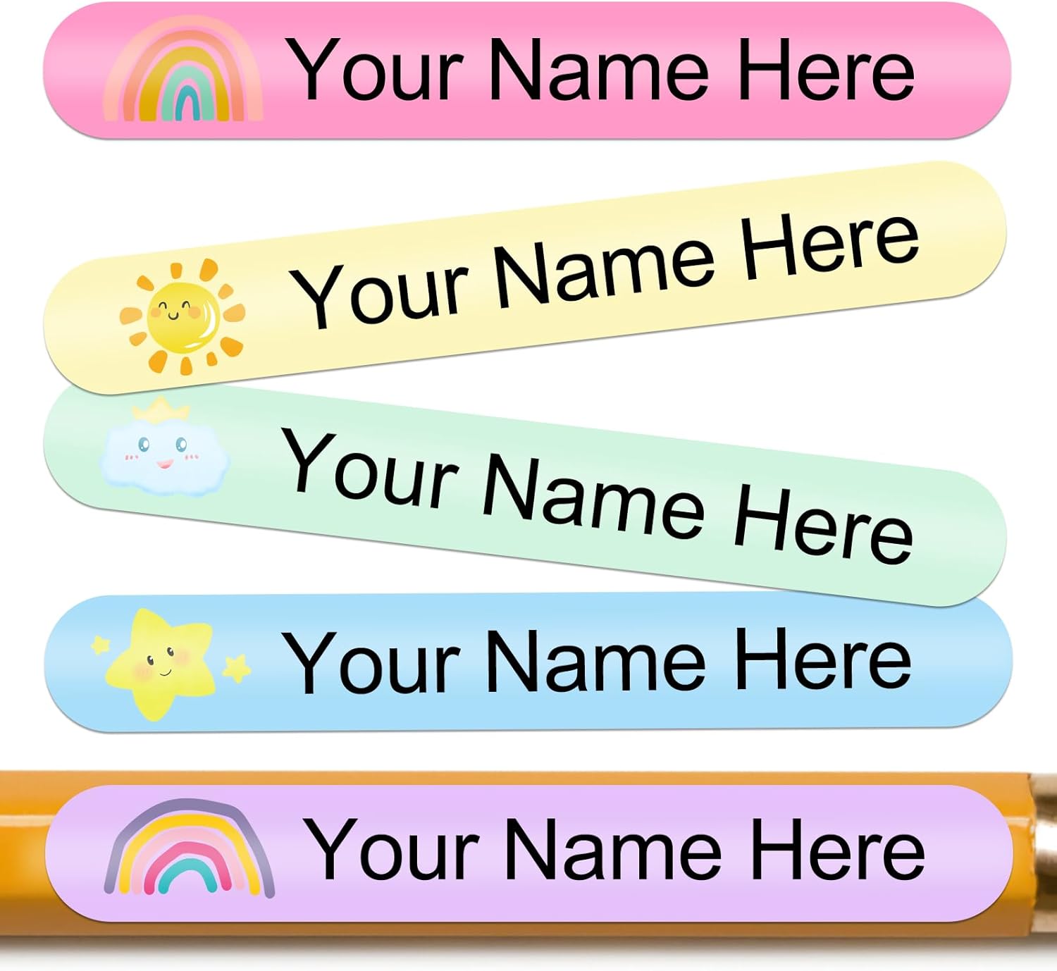 Amazon.com : 100PCS Personalized Name Stickers Labels for Kids School ...