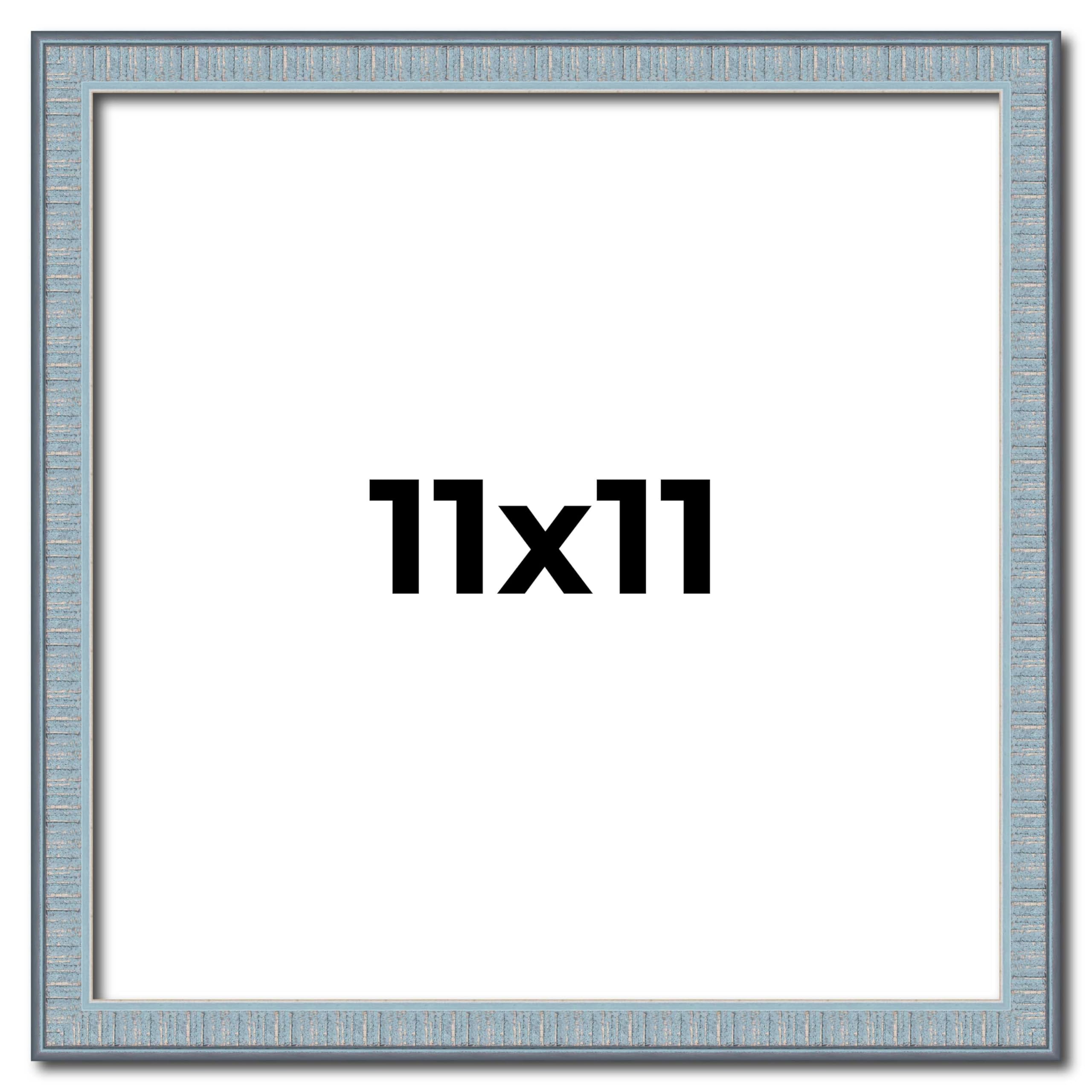 Amazon.com - 11x11 Frame Blue Scuffed Farm Board Solid Wood Picture ...