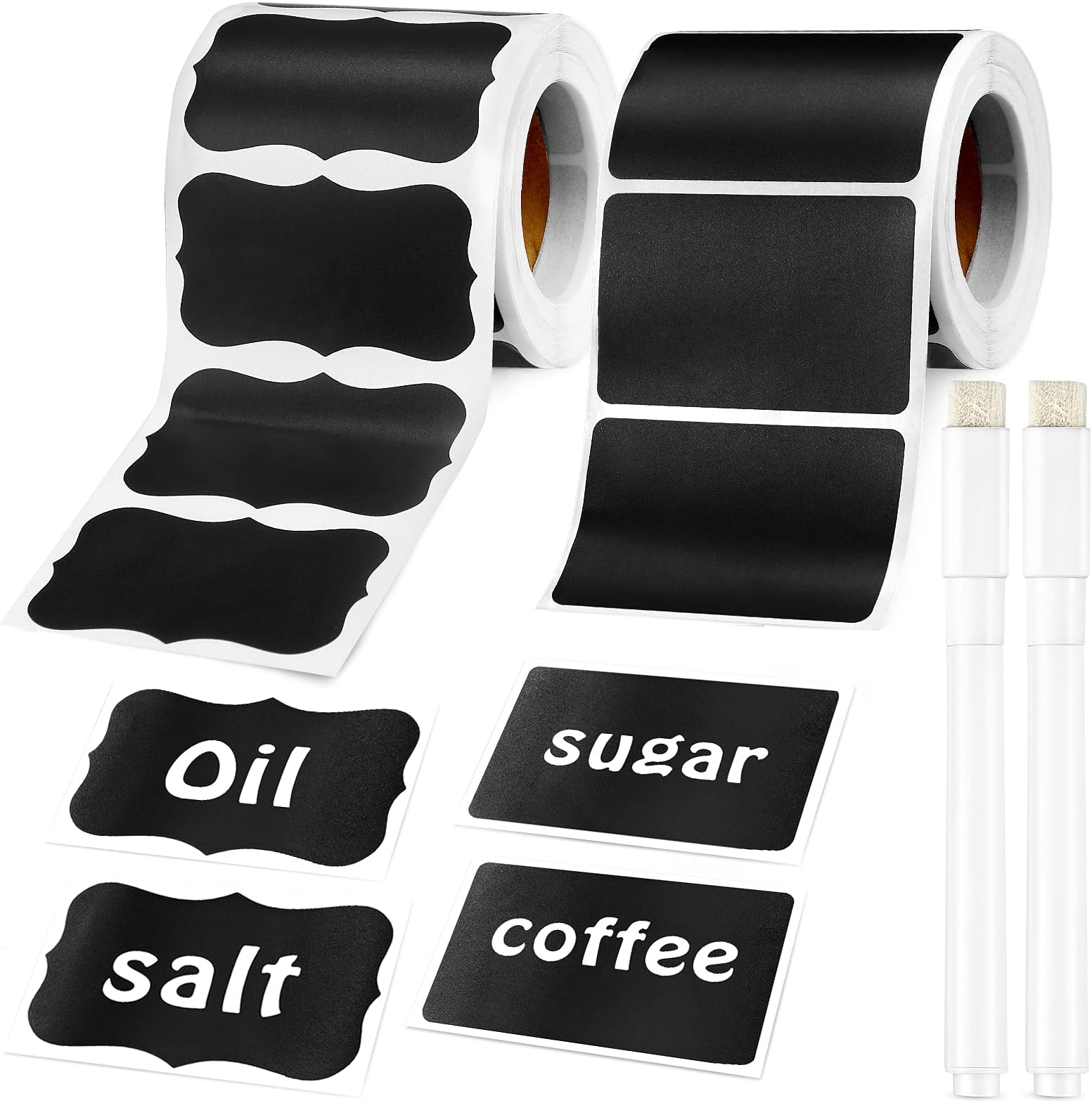 Amazon.com : 300 Pieces Chalkboard Labels Reusable Waterproof Chalk ...