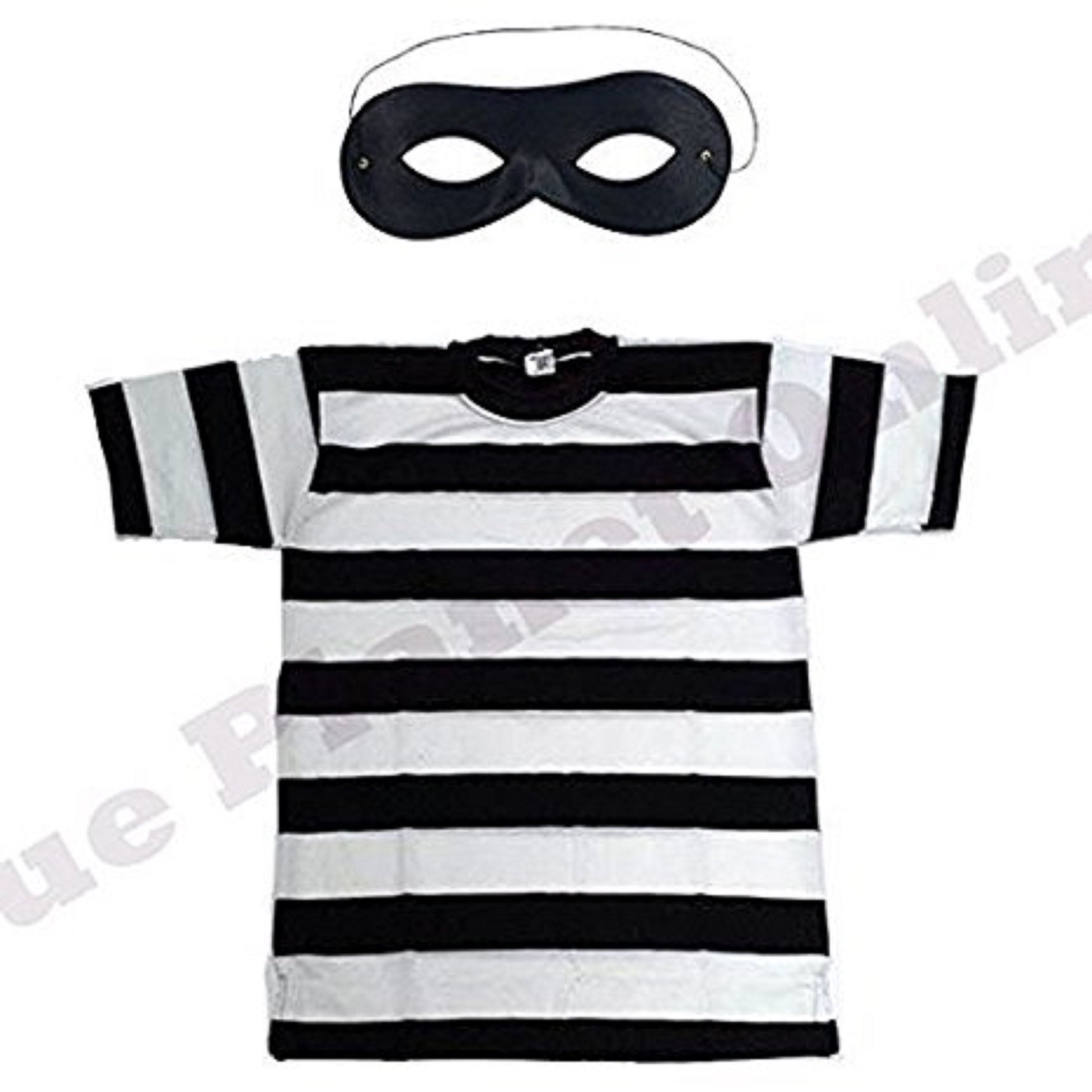 Childrens Kids Burglar Robber Thief Striped T Shirt And Eye ...