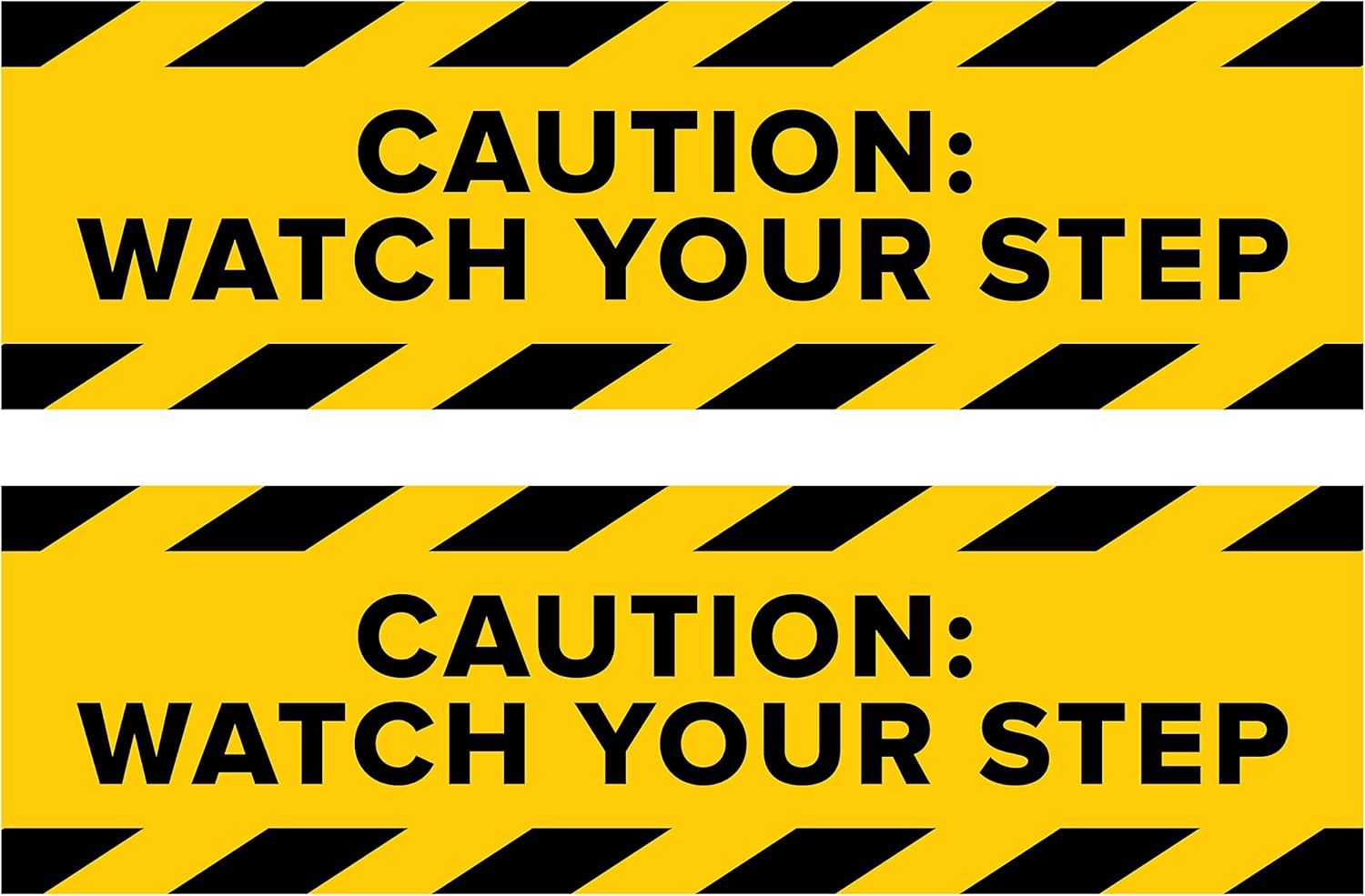 Sutter Signs Caution Watch Your Step Sticker (Pack of 2) | Workplace ...
