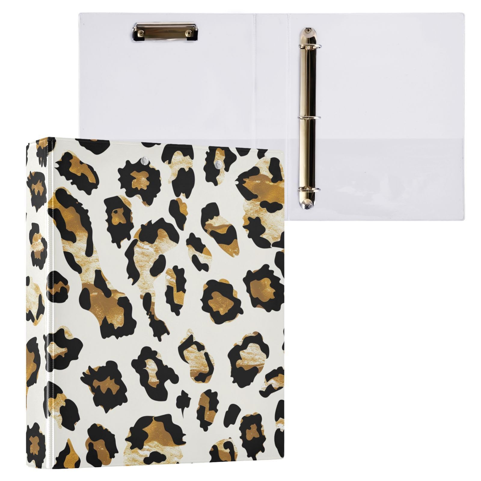 Rainbow Leopard Pattern Blue Cheetah Print 3-Ring Binder 1.5 Inch ...