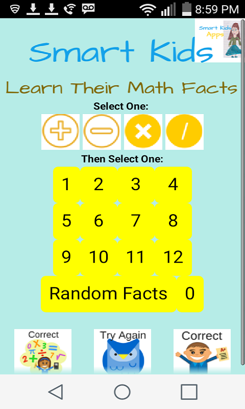 Smart Kids Learn Their Math Facts - App on Amazon Appstore