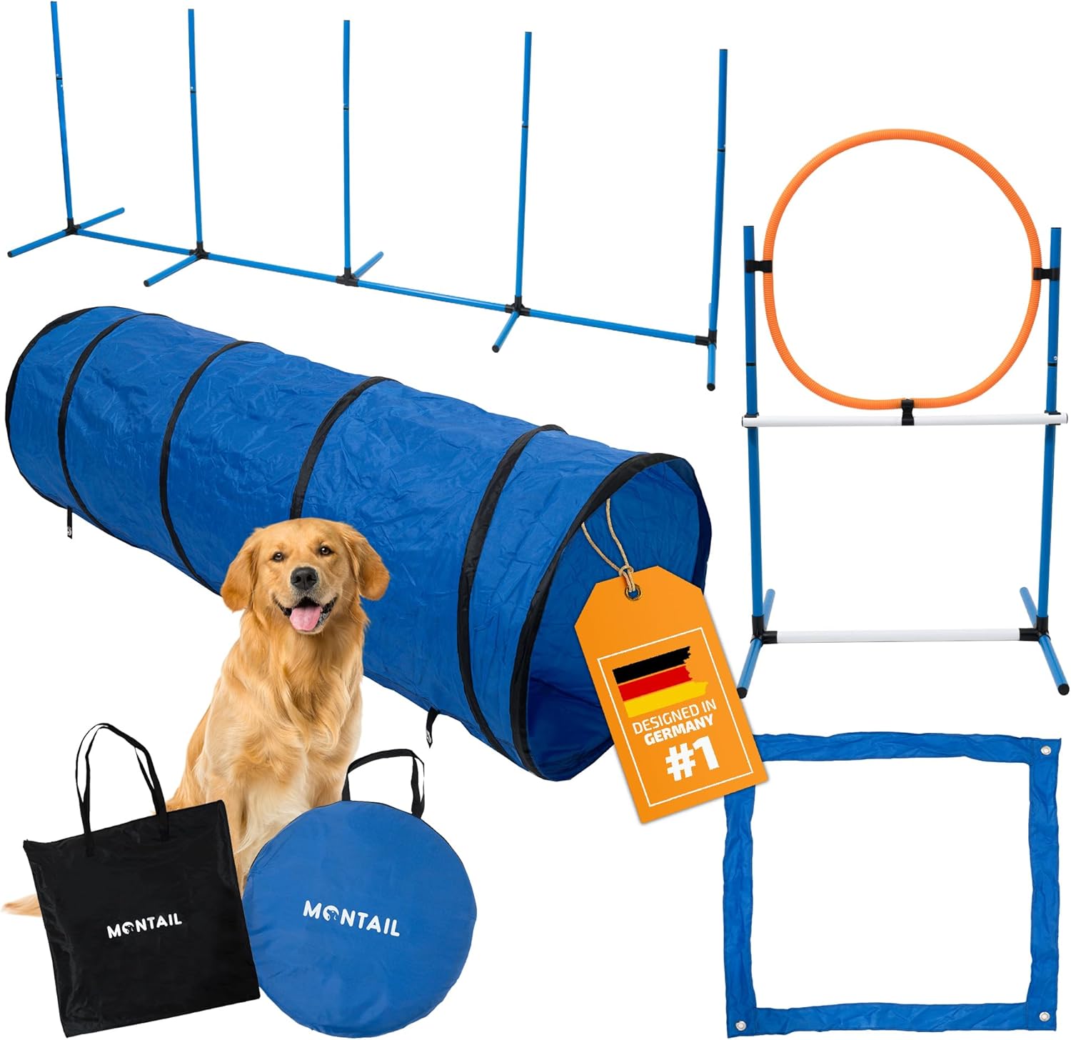 Montail® Agility Set Hunde groß & klein mit 2in1 System - Premium ...