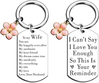 ibiwe Christmas Keychain for Wife Her Wife Stocking Stuffers for Wife ...