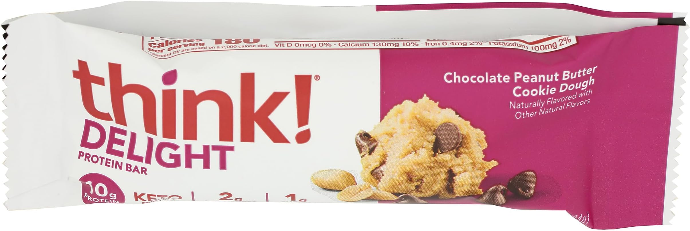 Amazon.com: Think! Chocolate Peanut Butter Pie Keto Protein Bar, 1.41 ...
