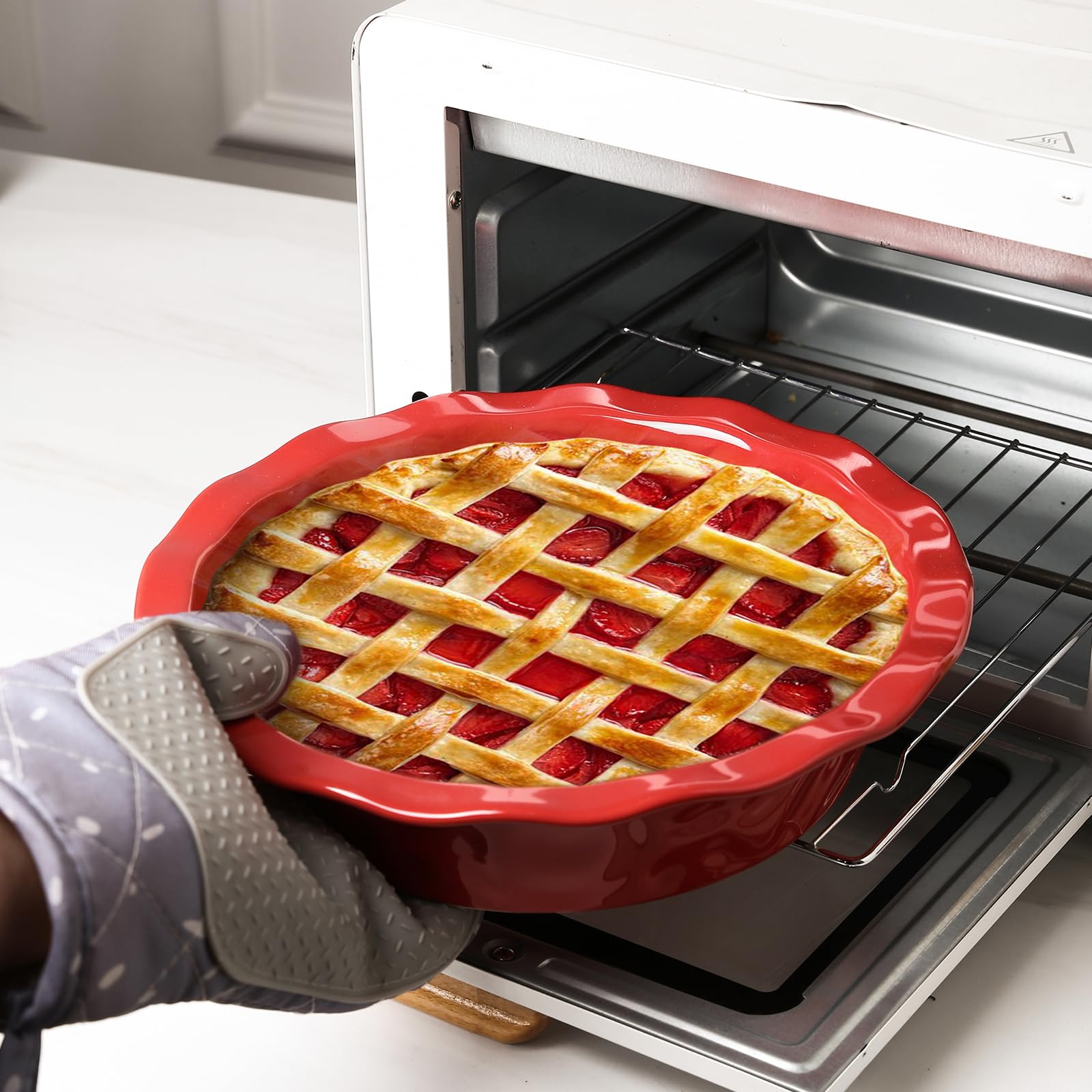 Snapklik.com : Vicrays Ceramic Pie Pan For Baking - 9 Inch Pie Plate ...