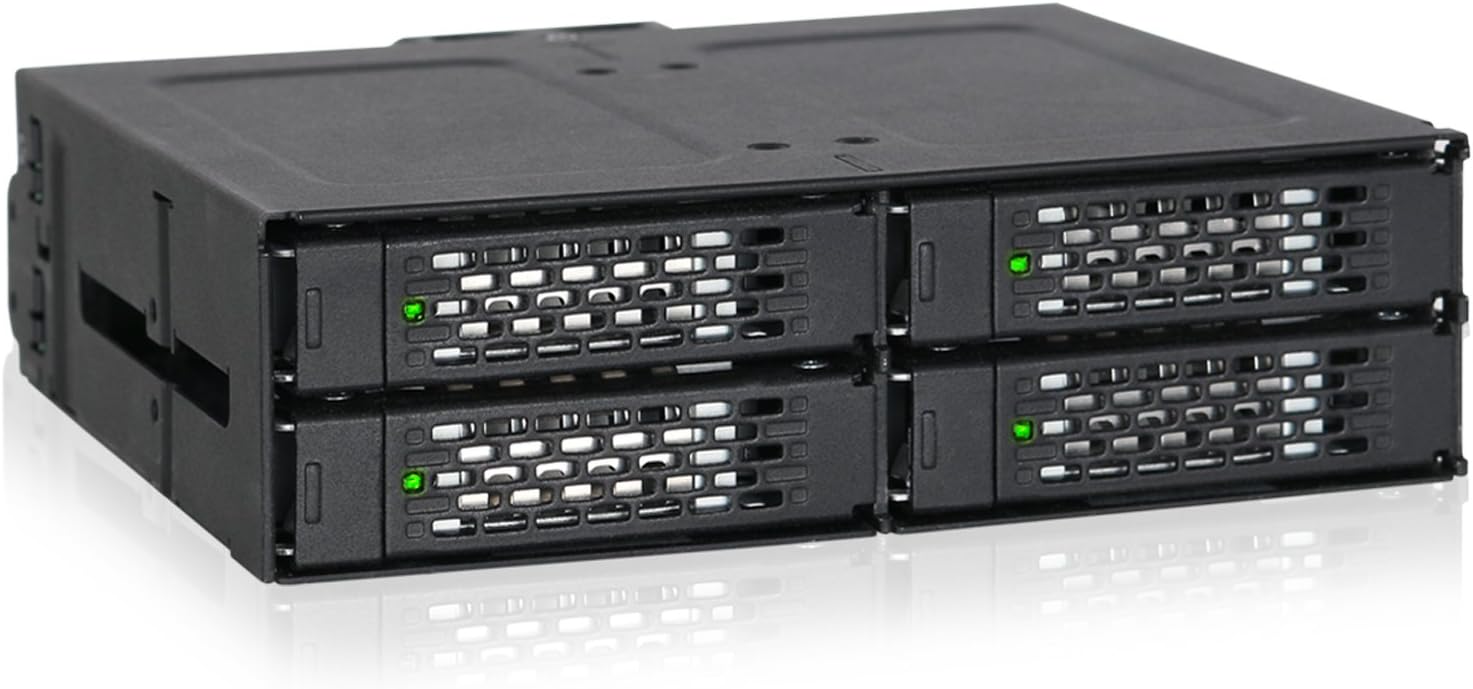 Amazon.com: ICY DOCK 4 Bay 2.5 SAS/SATA HDD/SSD Metal Mobile Rack ...